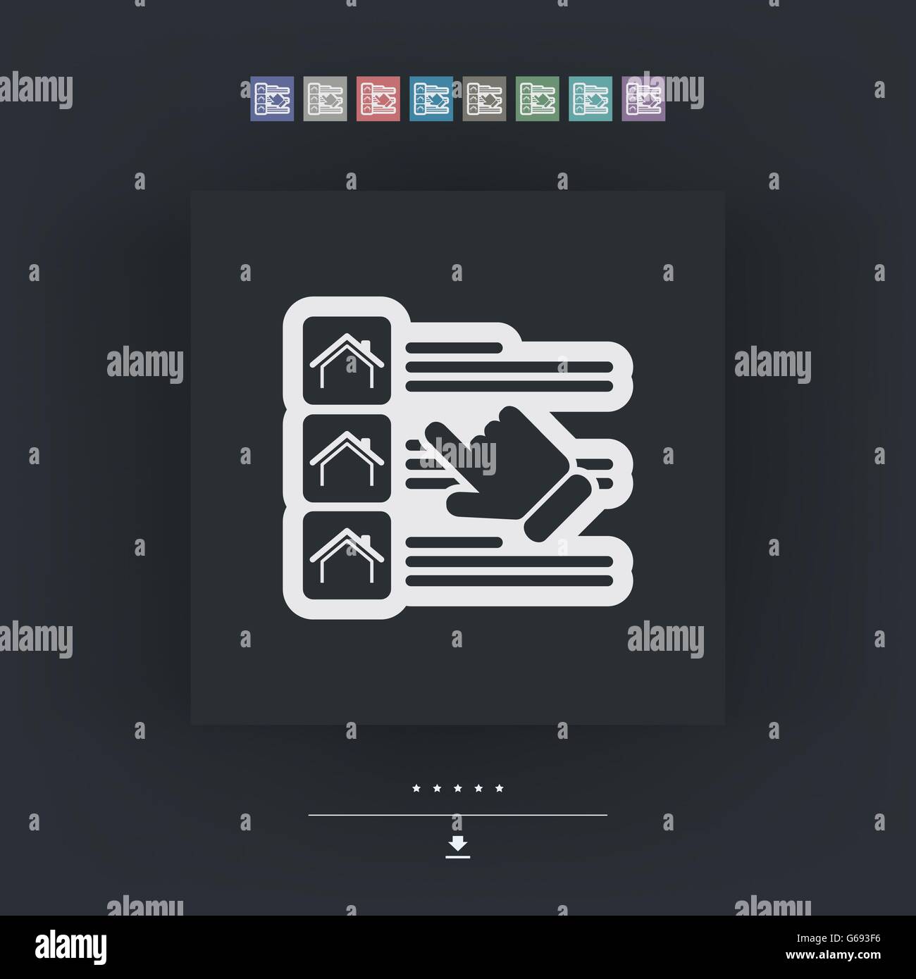 House list select Stock Vector Image & Art - Alamy