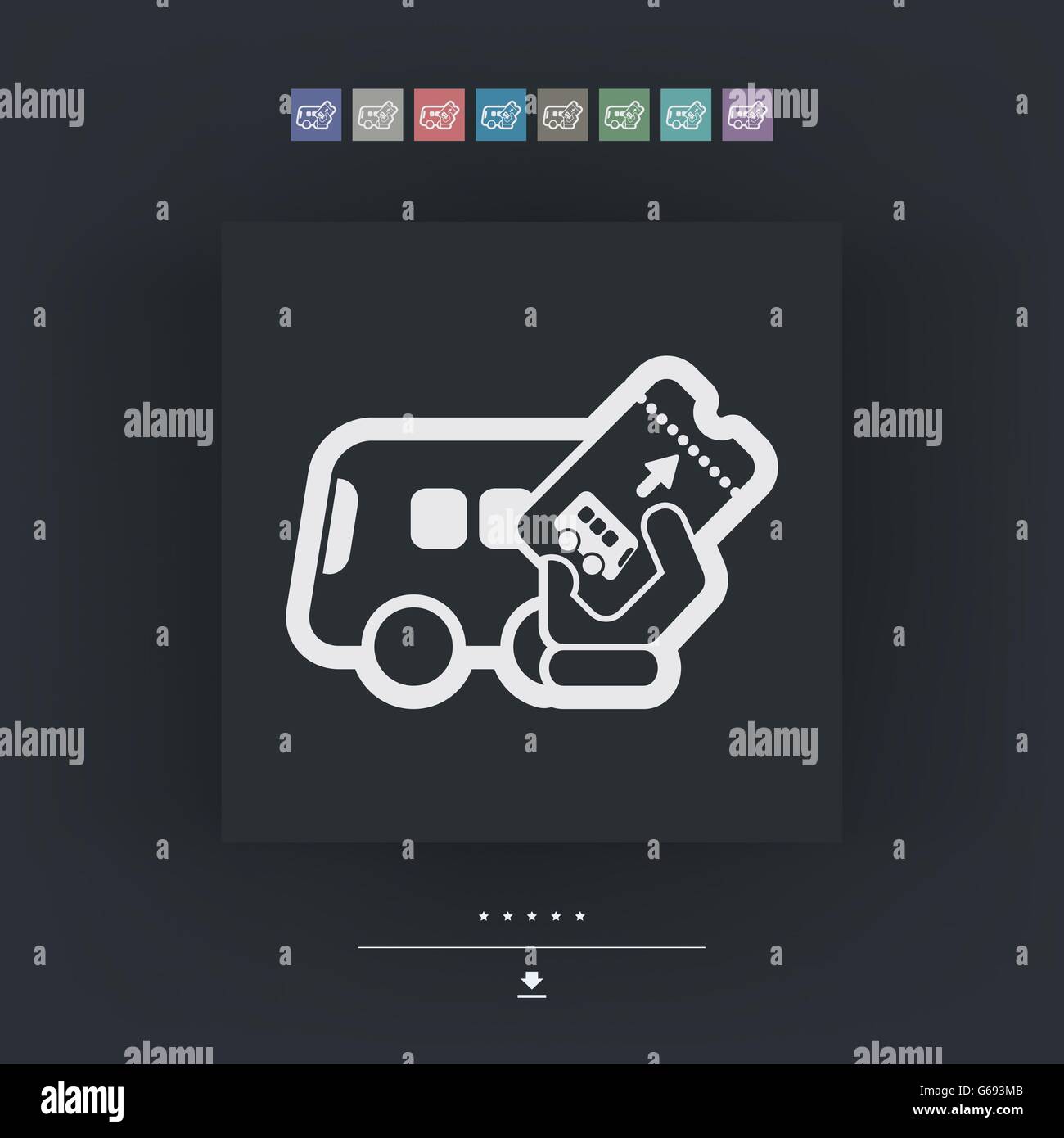 Bus ticket Stock Vector Images - Alamy