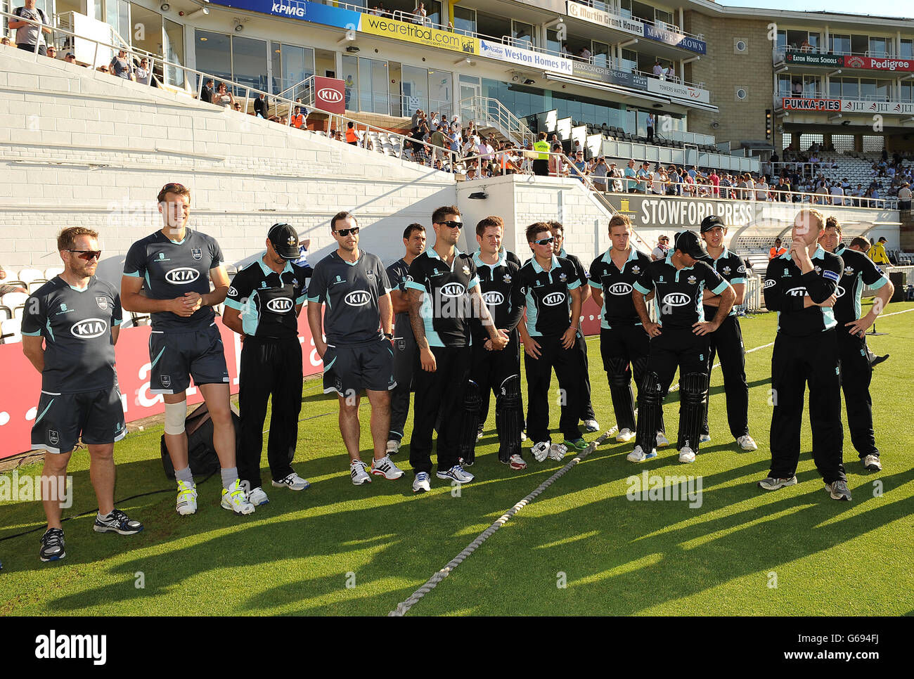 Cricket - Friends Life T20 - Surrey v Hampshire - The Kia Oval Stock ...