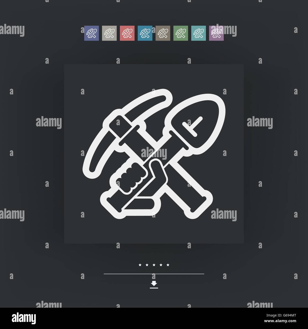 Pick and shovel icon Stock Vector Image & Art - Alamy