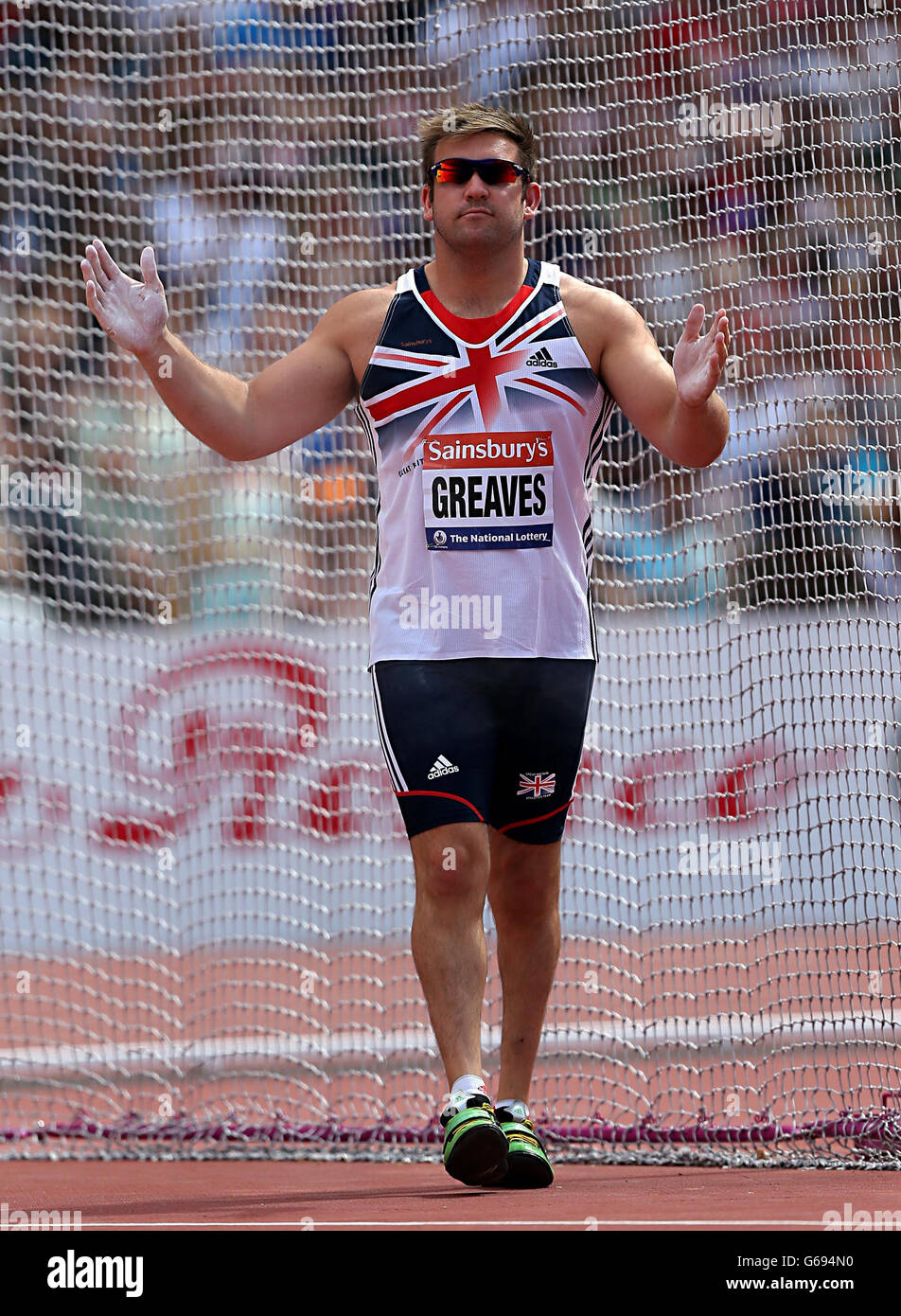 Great Britain's Daniel Greaves during the Men's F42/44 Discus during ...