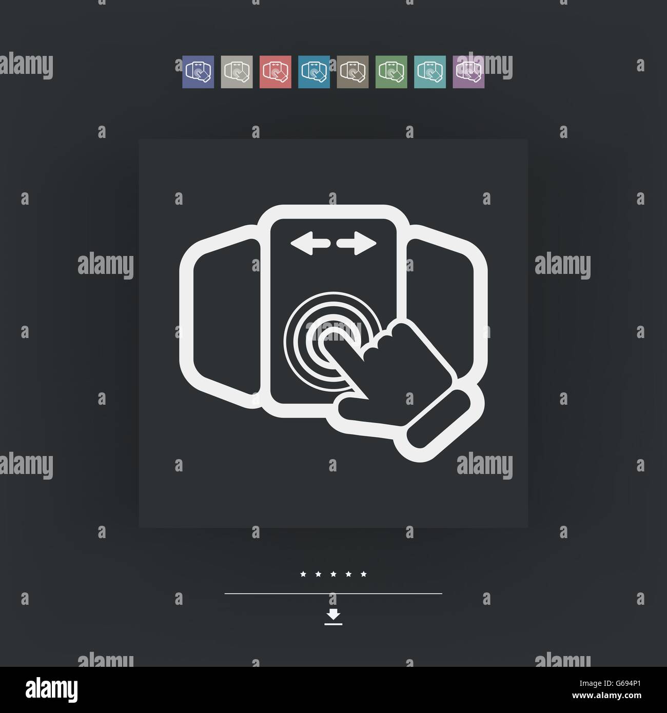 Slide screen icon Stock Vector Image & Art - Alamy