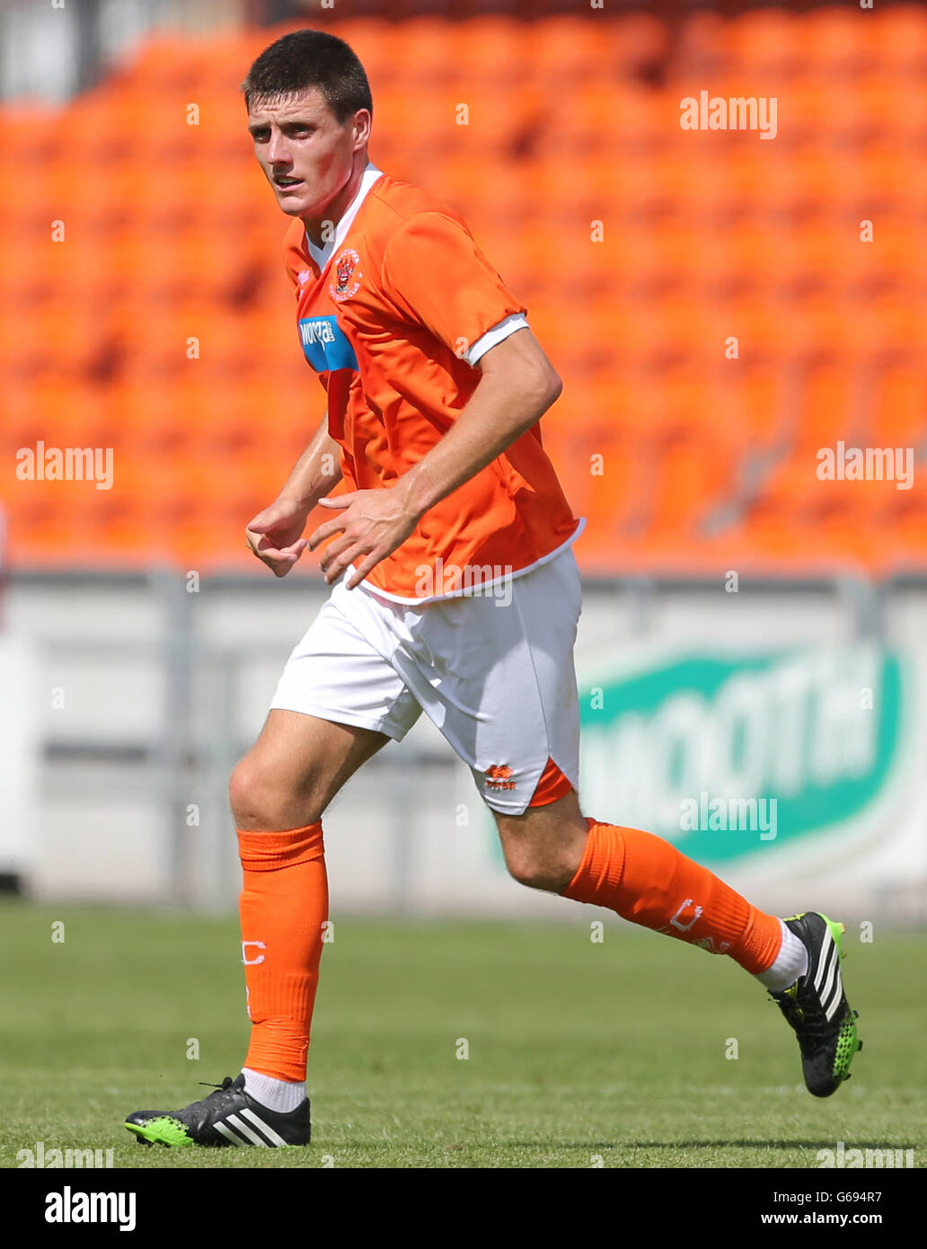 Blackpool's Bobby Grant in action during game against Newcastle United ...