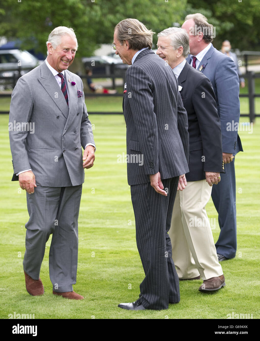 The Prince of Wales meets Brigadier John Wright Chairman of Hurlingham ...