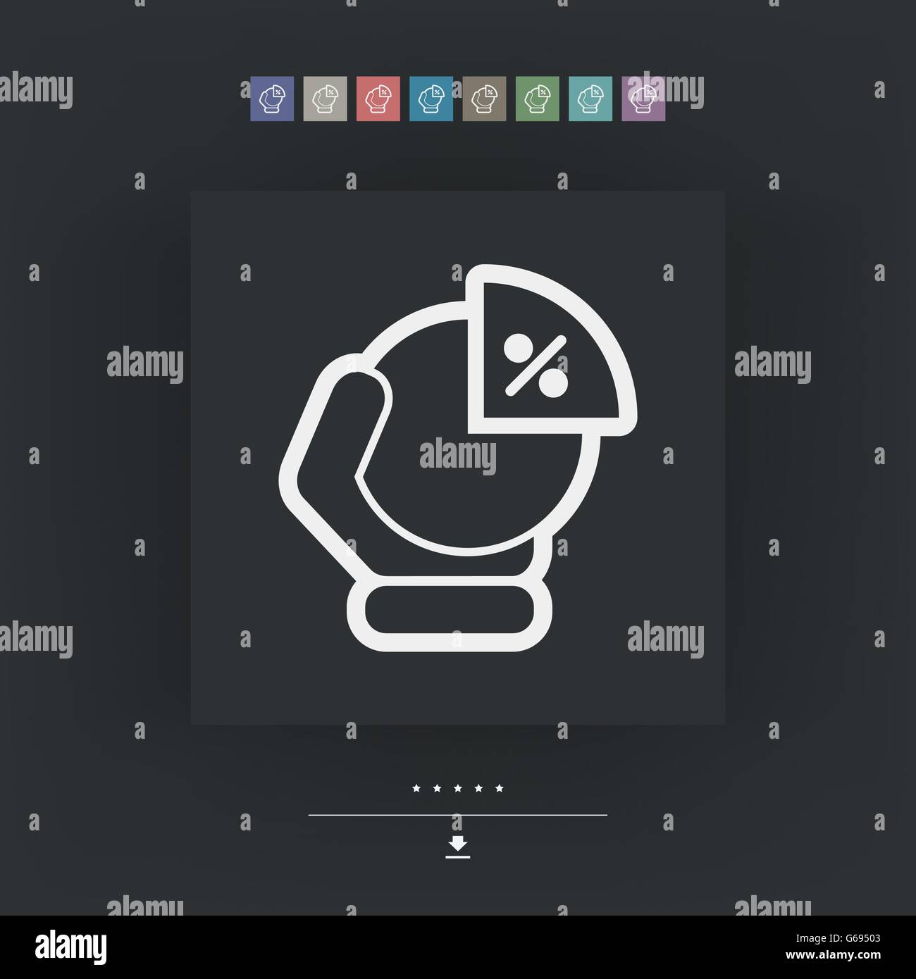 Portion chart icon Stock Vector Image & Art - Alamy