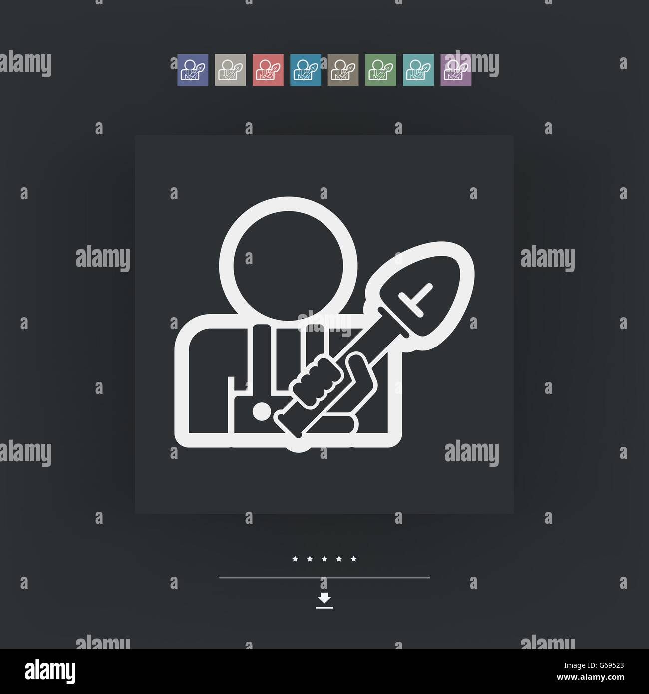 Man holding shovel Stock Vector Images - Alamy