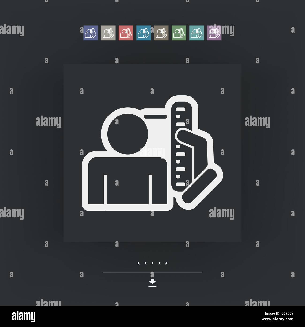 Measure height of person Stock Vector Image & Art - Alamy