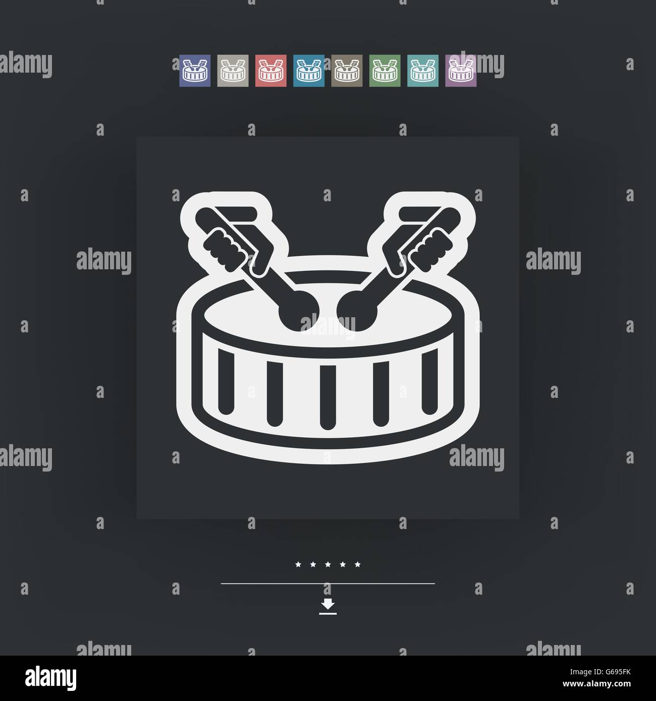 Drum icon hi-res stock photography and images - Alamy