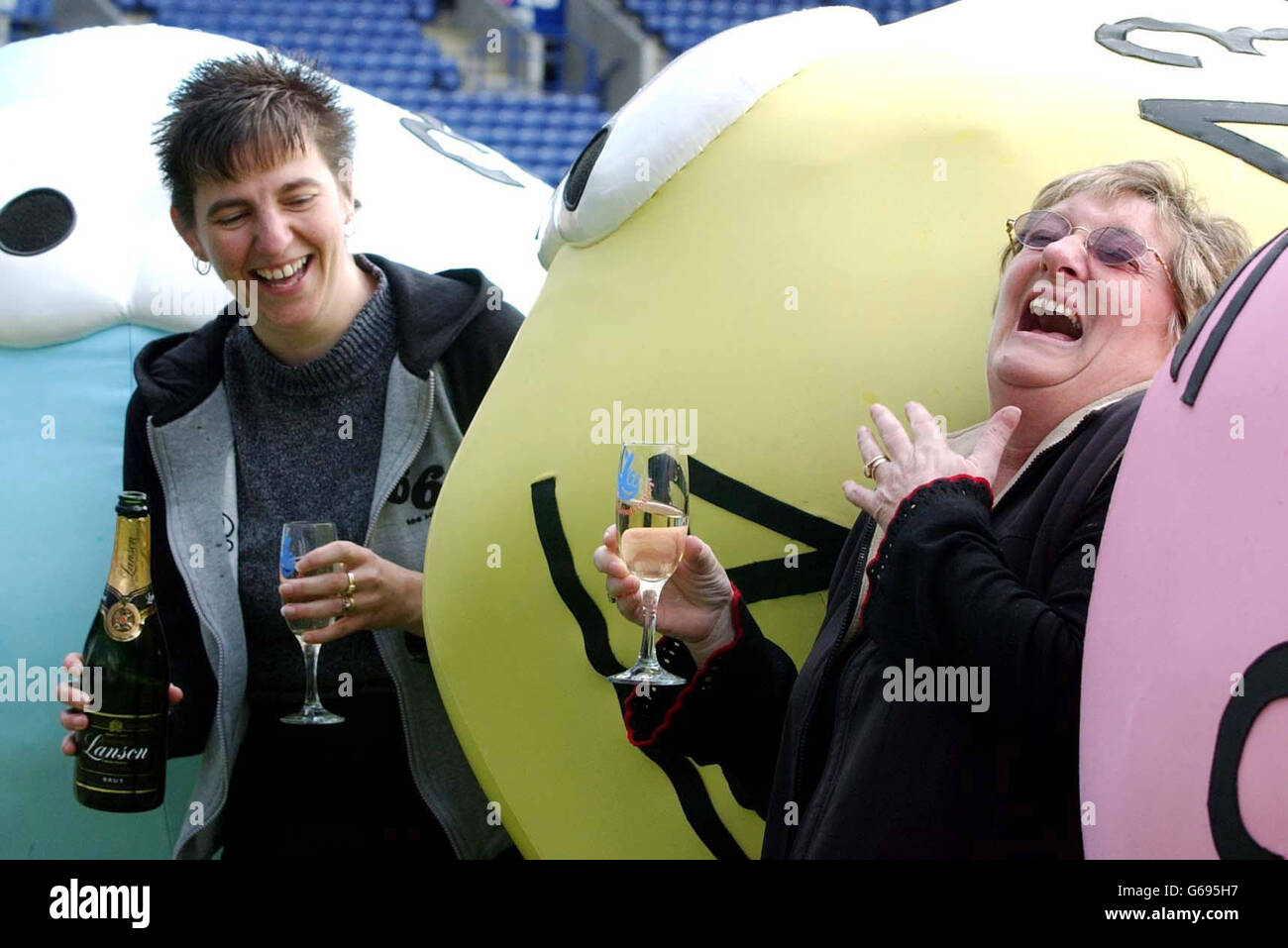 (From left to right) Leicester City fans Angela Painter, 35, and her ...