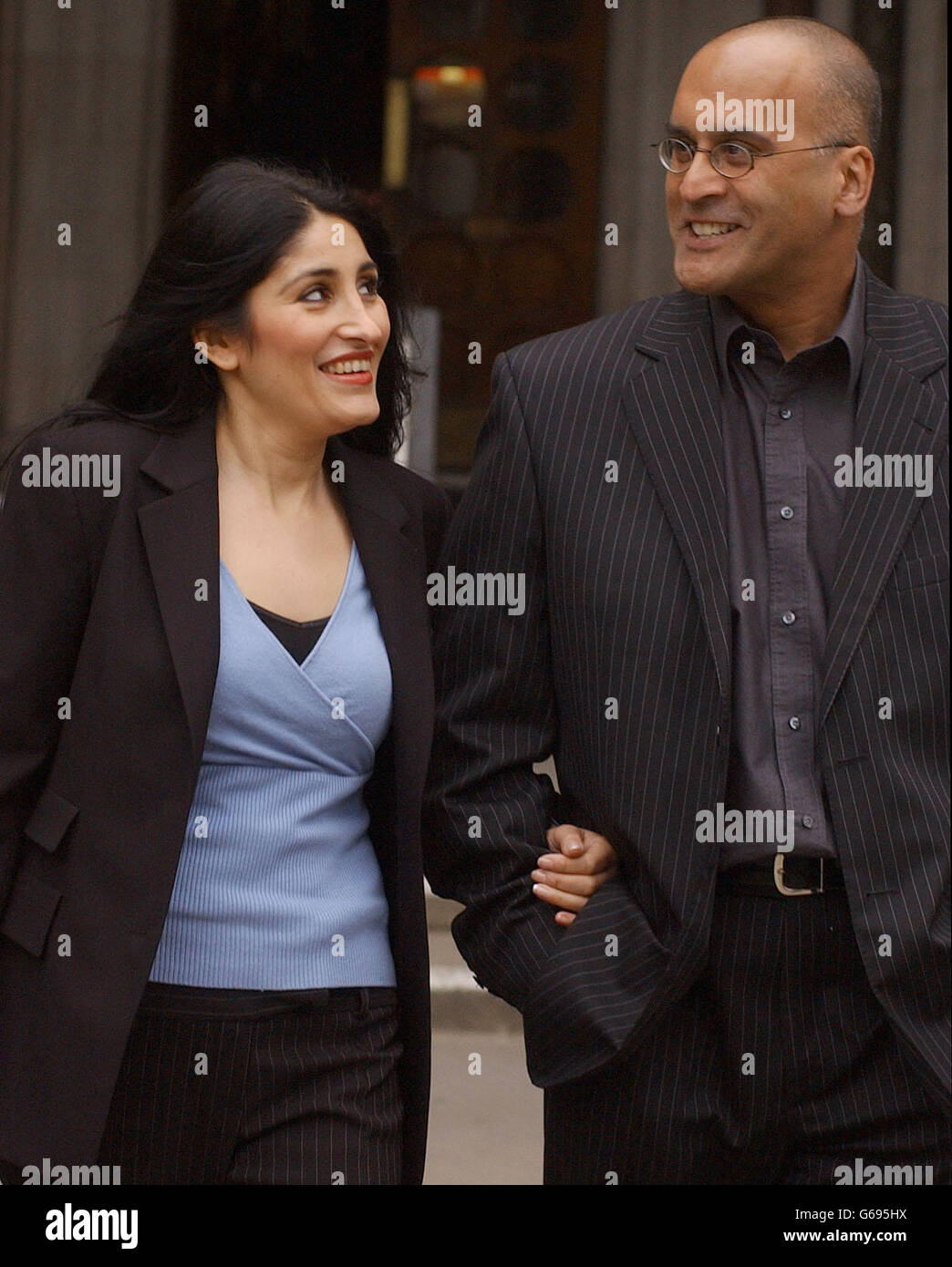 Husband and wife Shahana and Raj Hashmi outside the High Court in ...