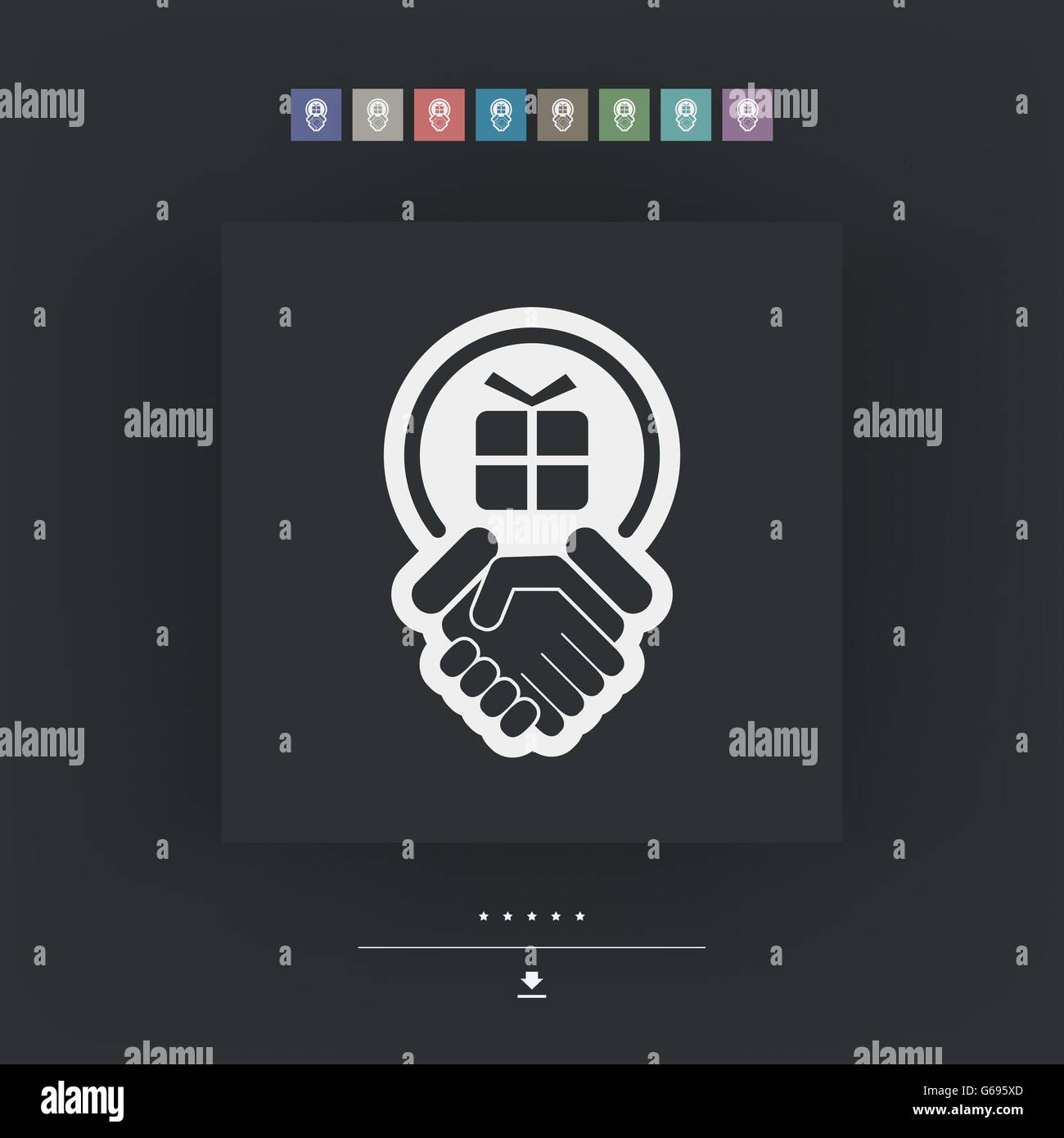 Giving handshake Stock Vector Images - Alamy