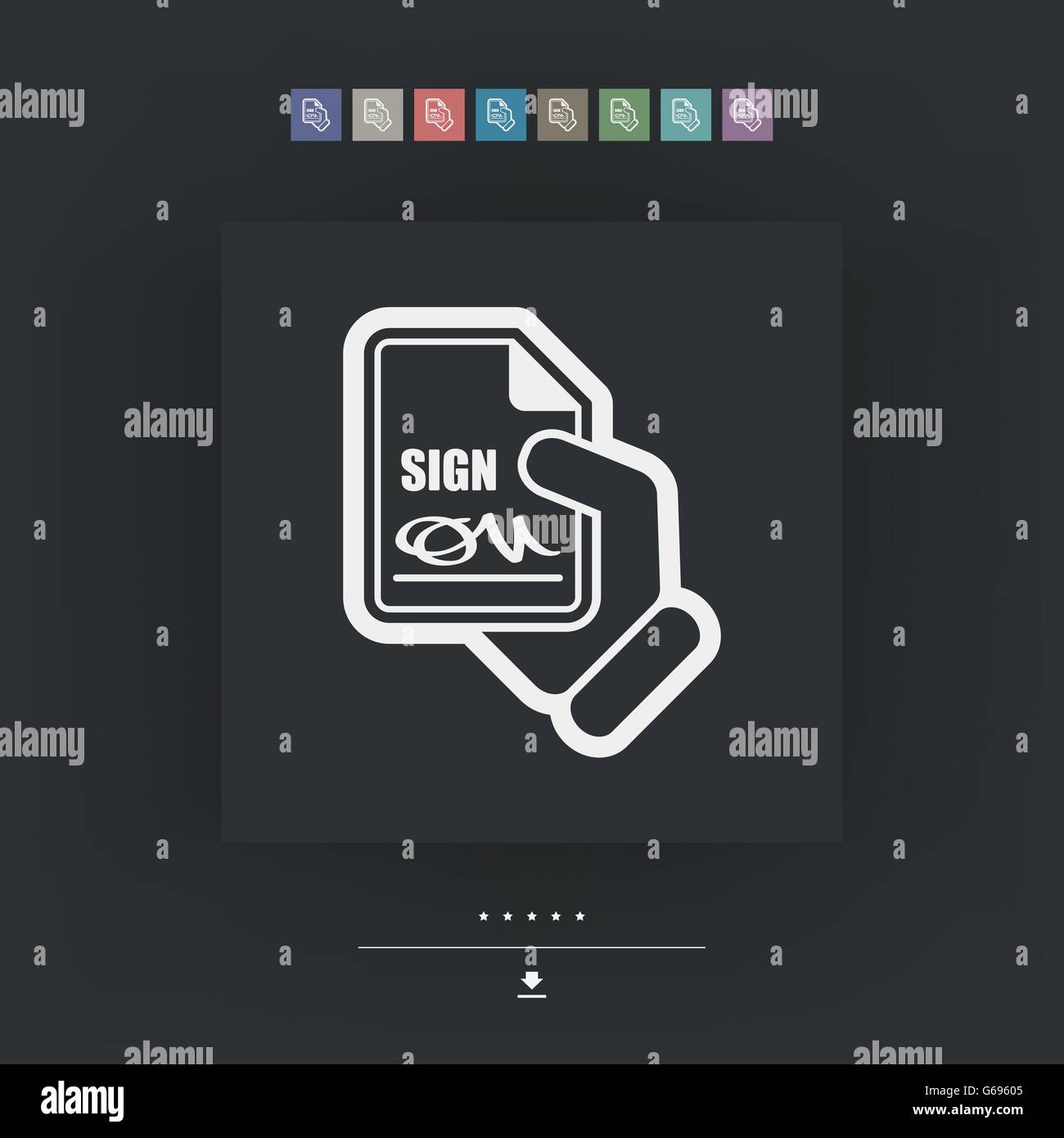 Sign on document Stock Vector Image & Art - Alamy