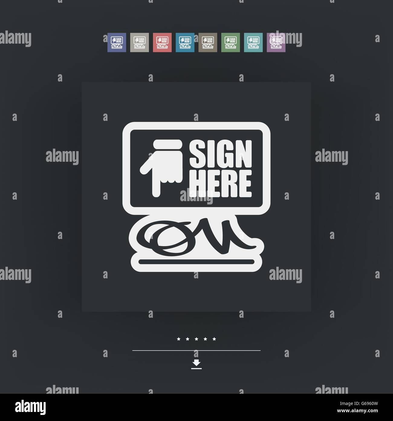 Sign on document Stock Vector Image & Art - Alamy