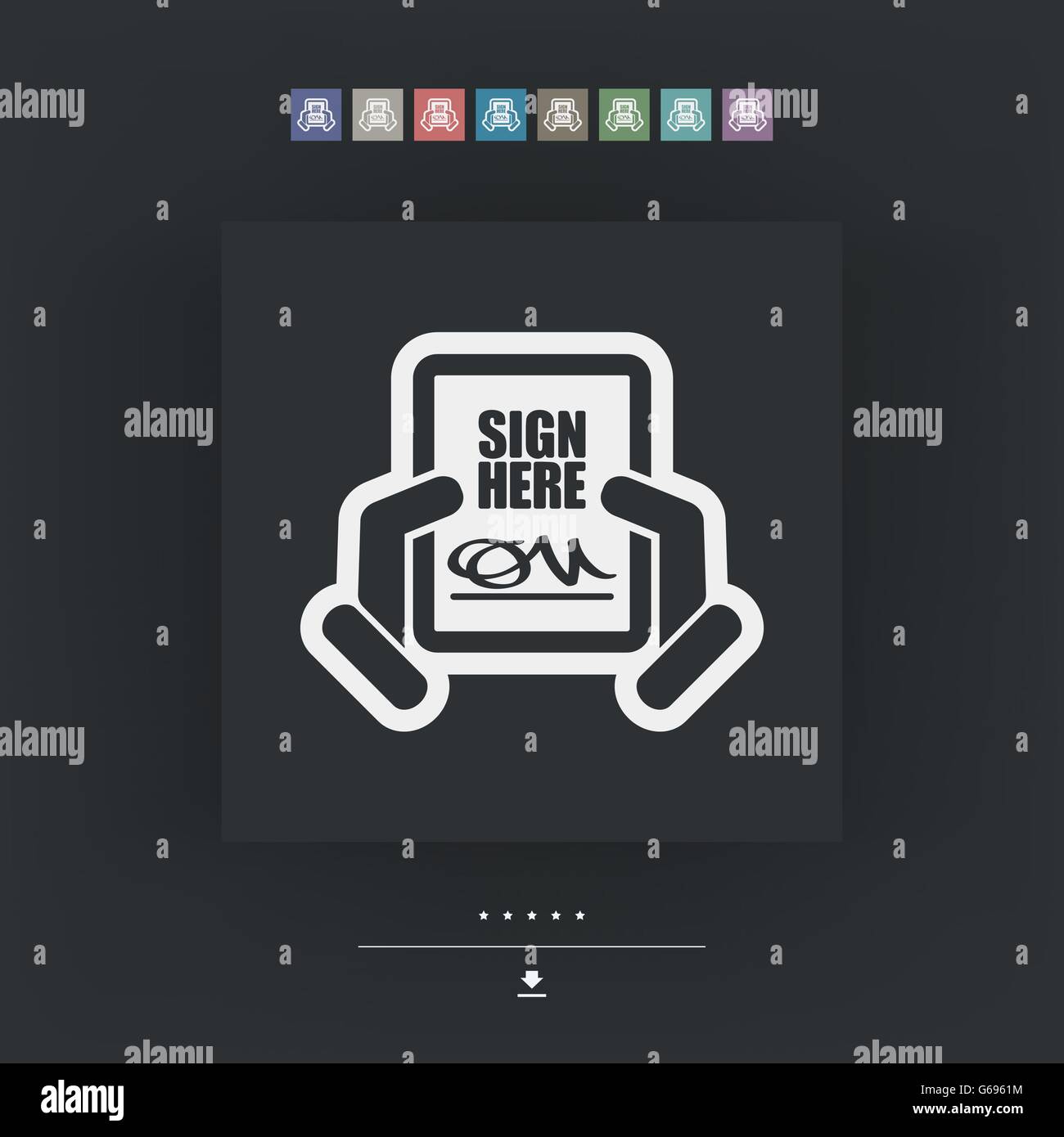 Sign on document Stock Vector Image & Art - Alamy