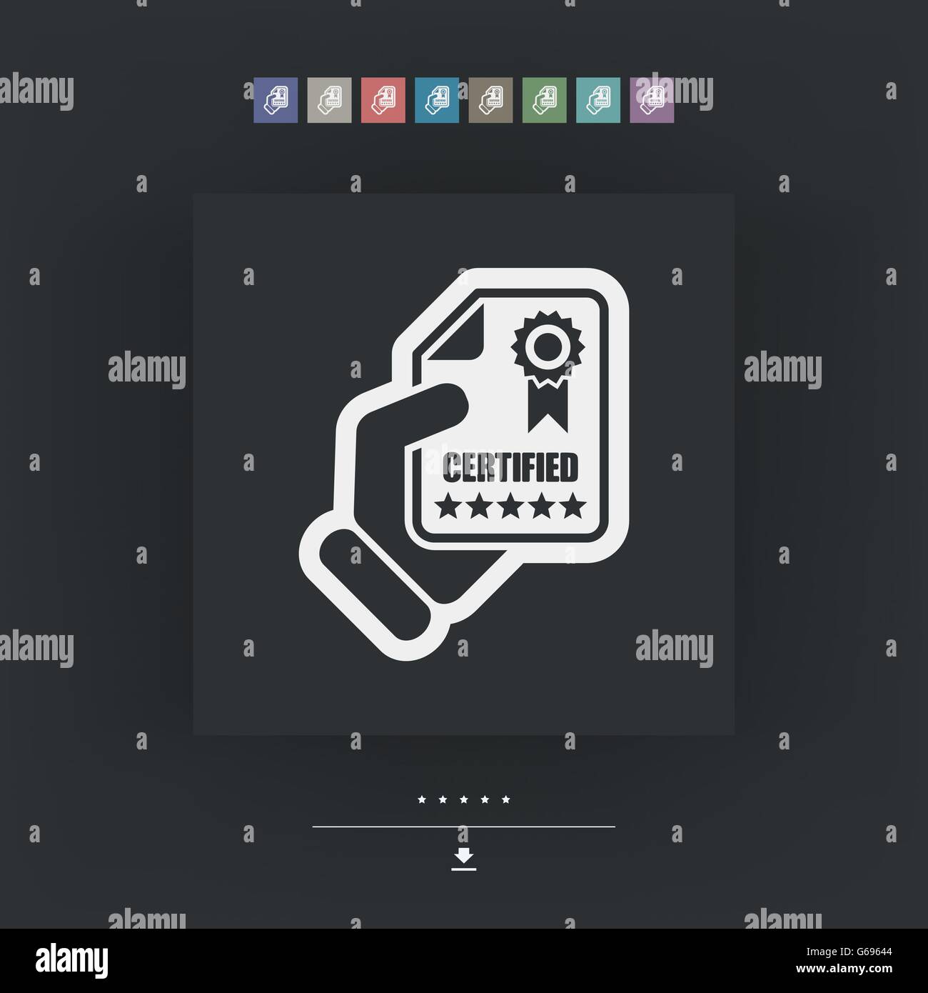 Certified document icon Stock Vector Image & Art - Alamy