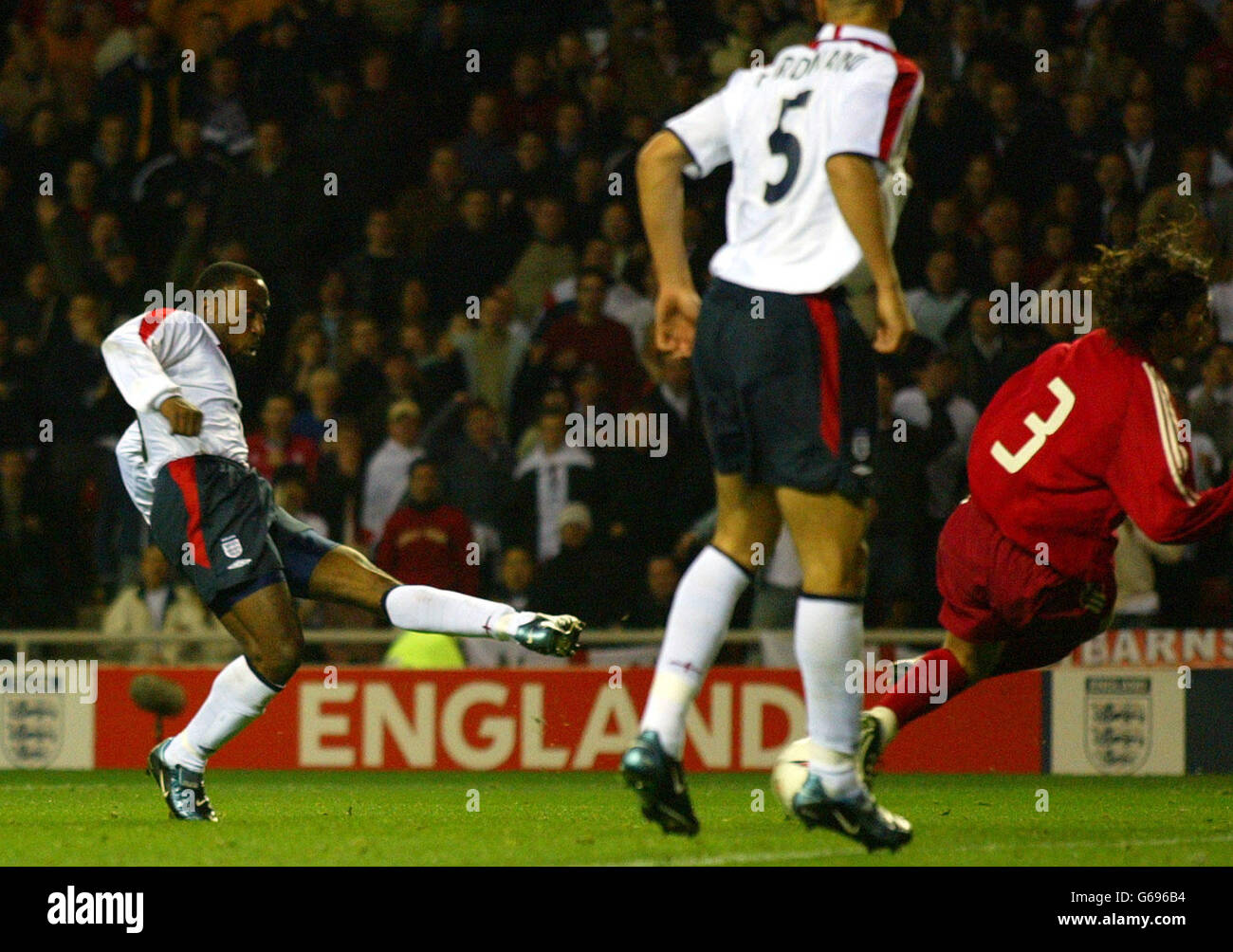 Football action scoring darius vassell hi-res stock photography and ...