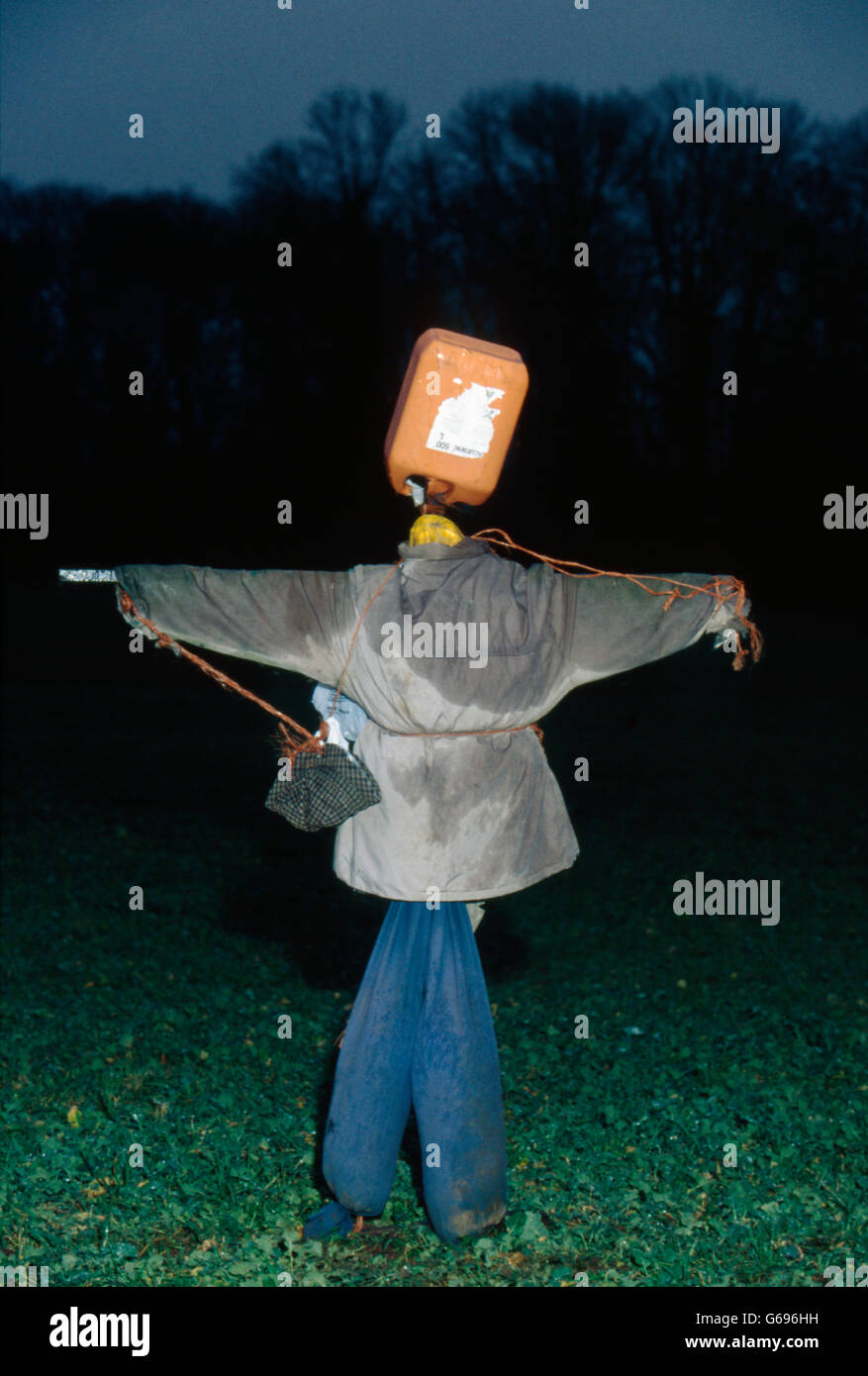 Scarecrow in the English landscape by Colin Garratt Stock Photo - Alamy