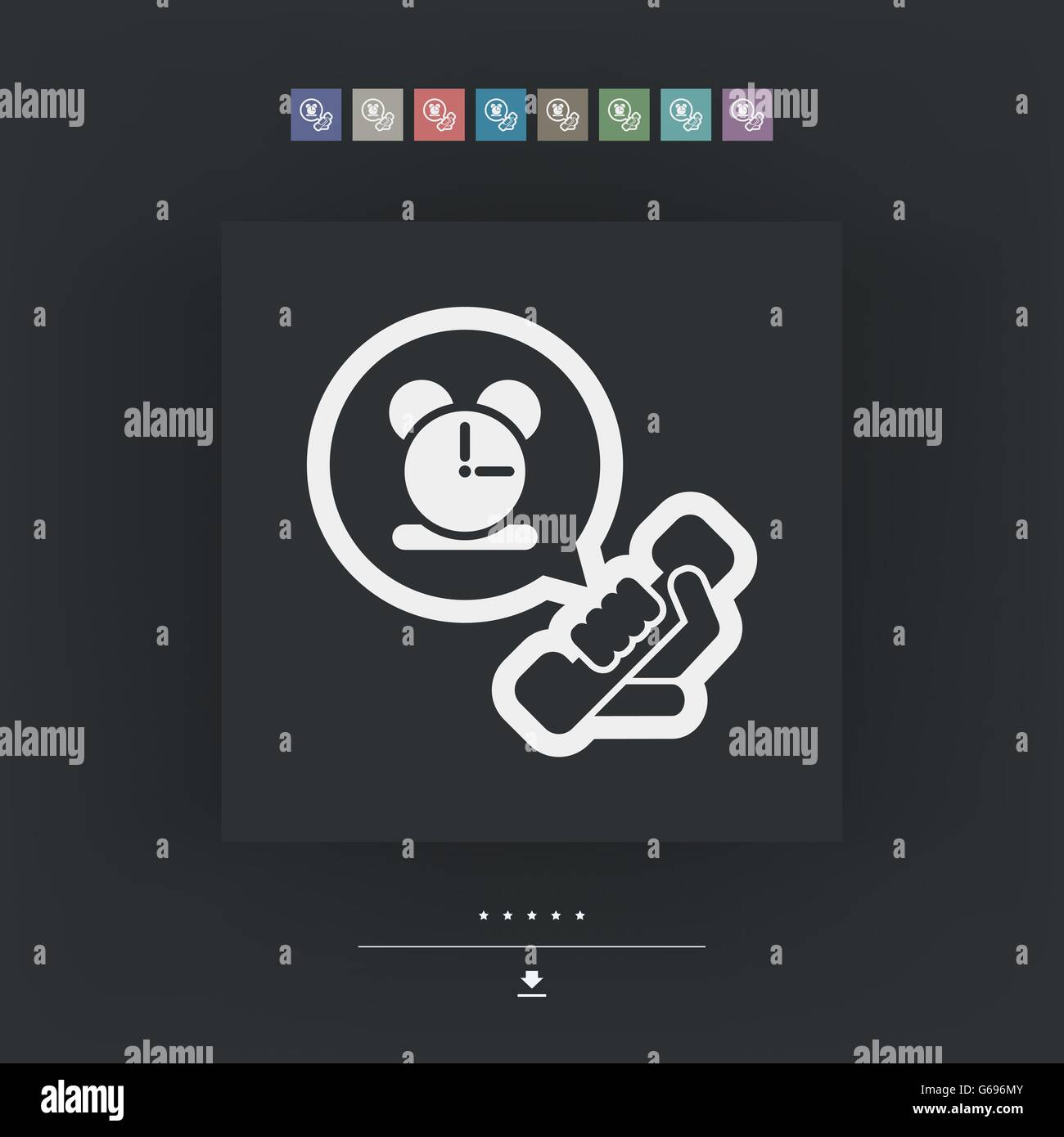 Clock phone icon Stock Vector Image & Art - Alamy