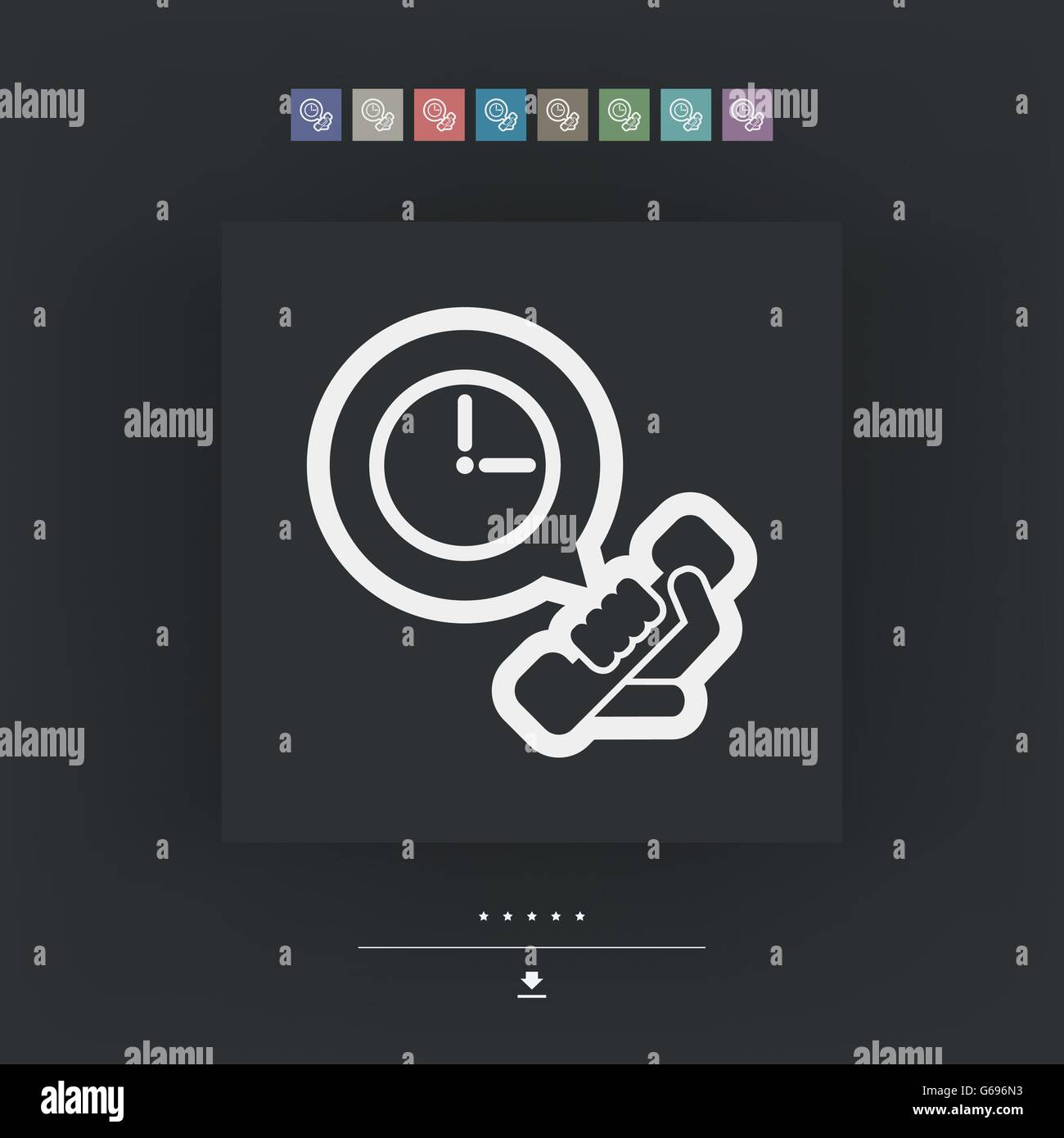 Clock phone icon Stock Vector Image & Art - Alamy