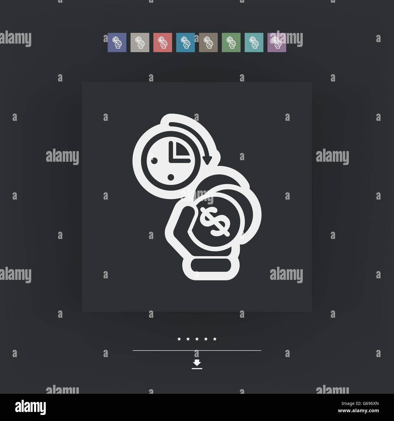 Money time icon Stock Vector Image & Art - Alamy