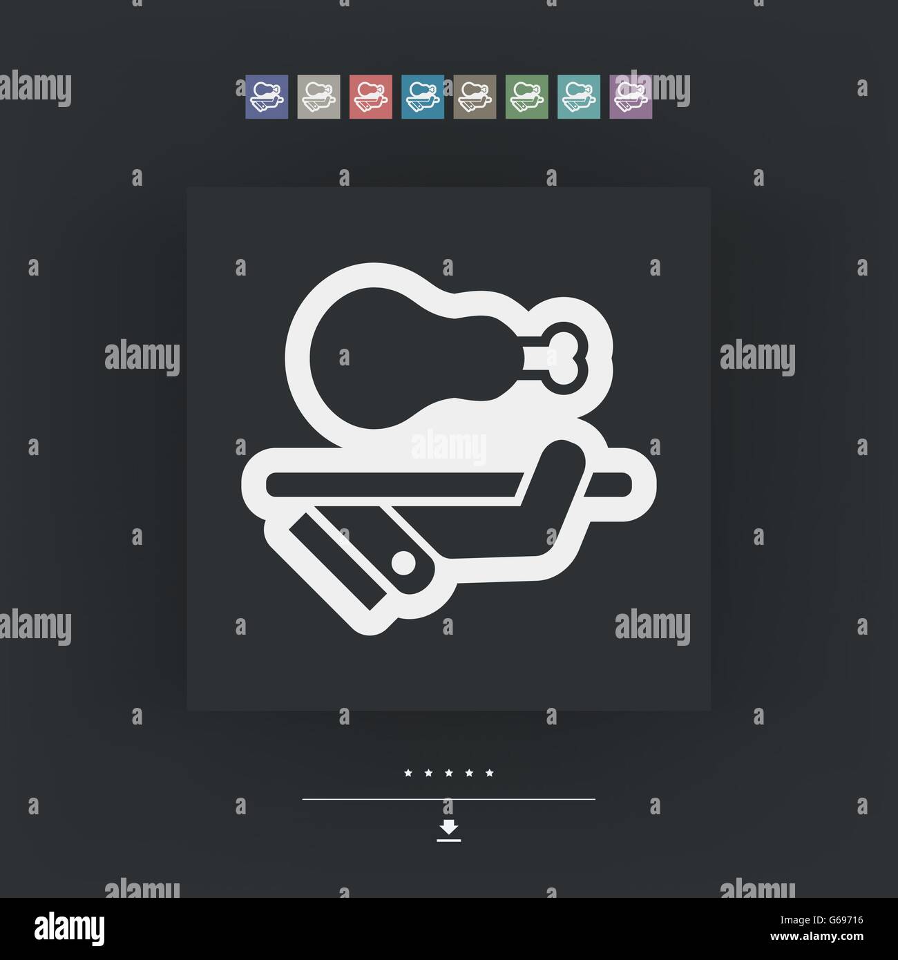 Meat icon hi-res stock photography and images - Alamy