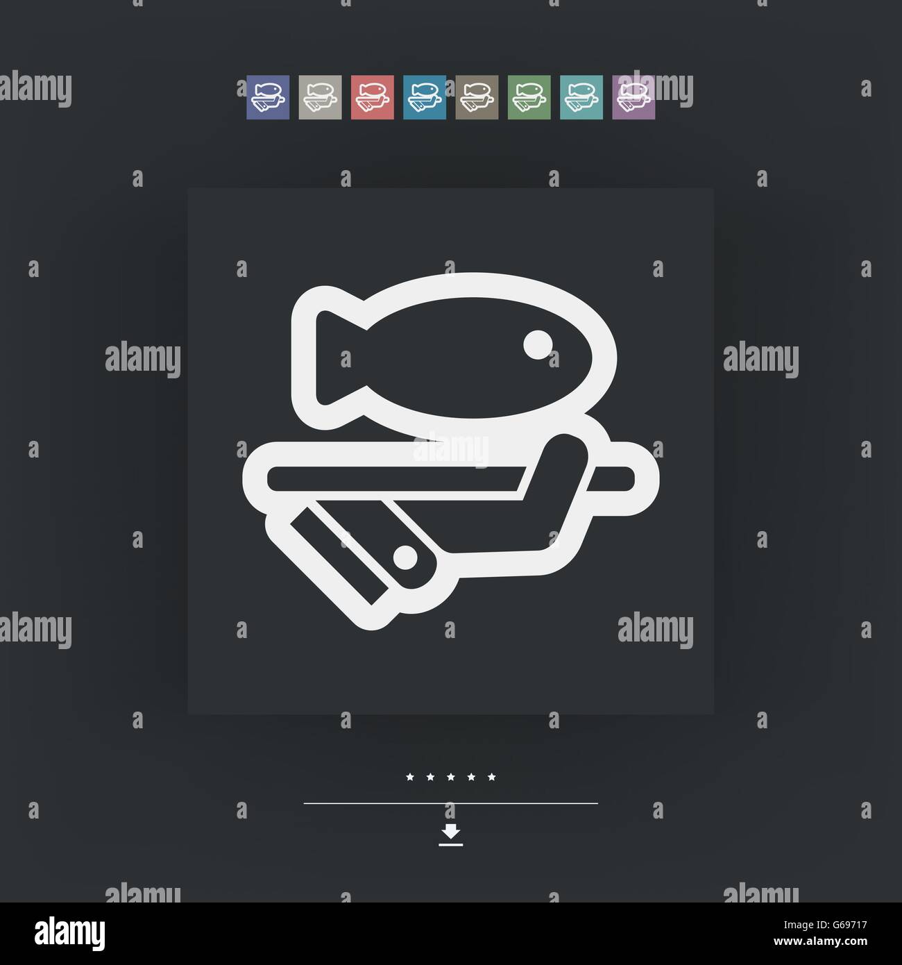 Fish service plate Stock Vector Images - Alamy