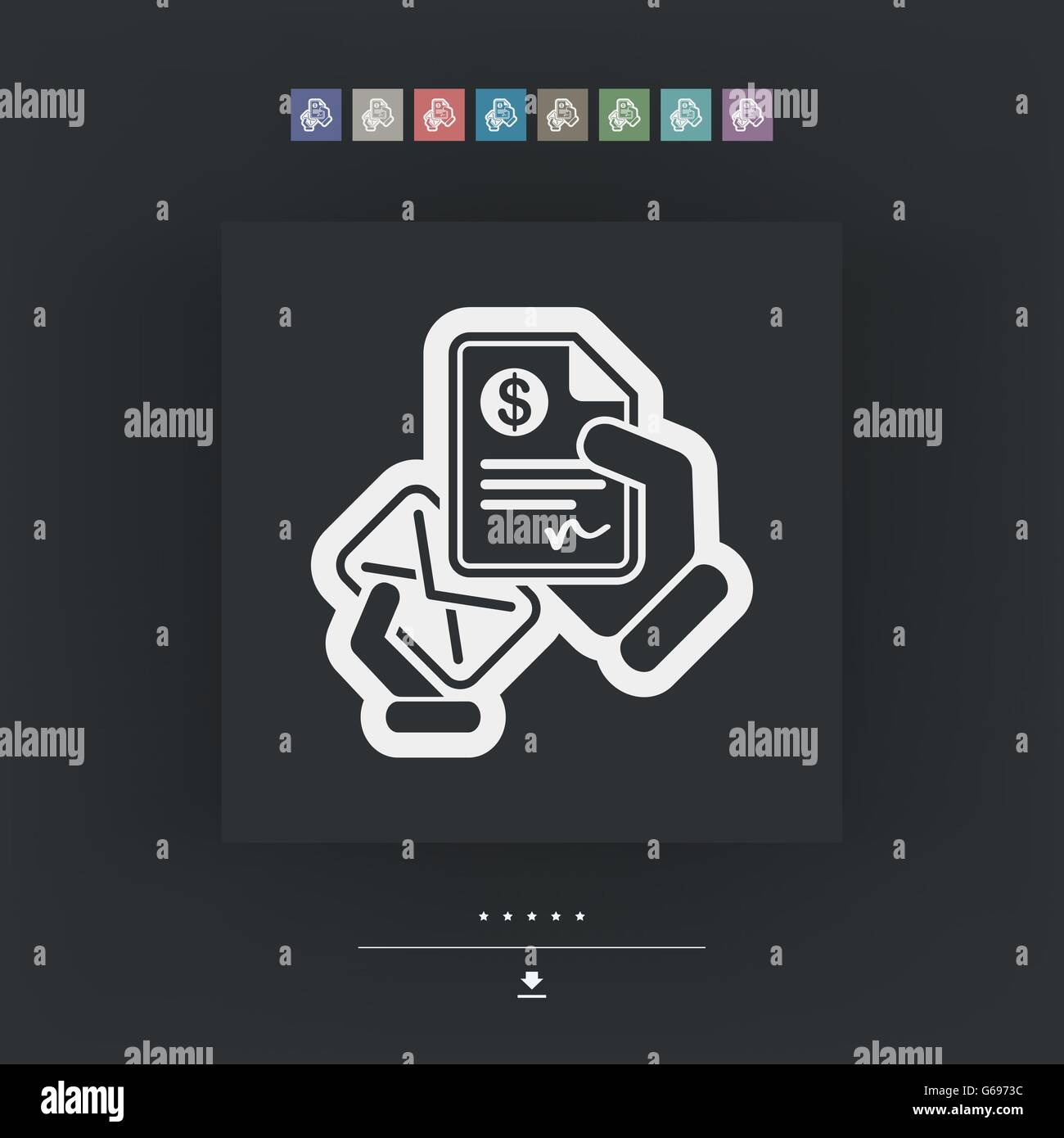 Mail with a bank document Stock Vector Image & Art - Alamy