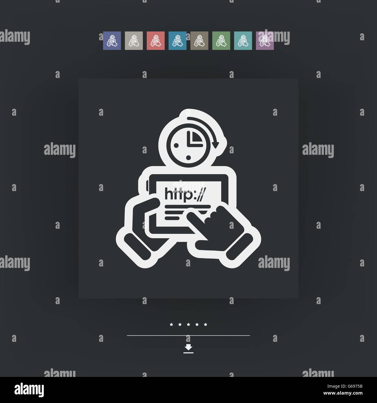 Connection time icon Stock Vector Image & Art - Alamy