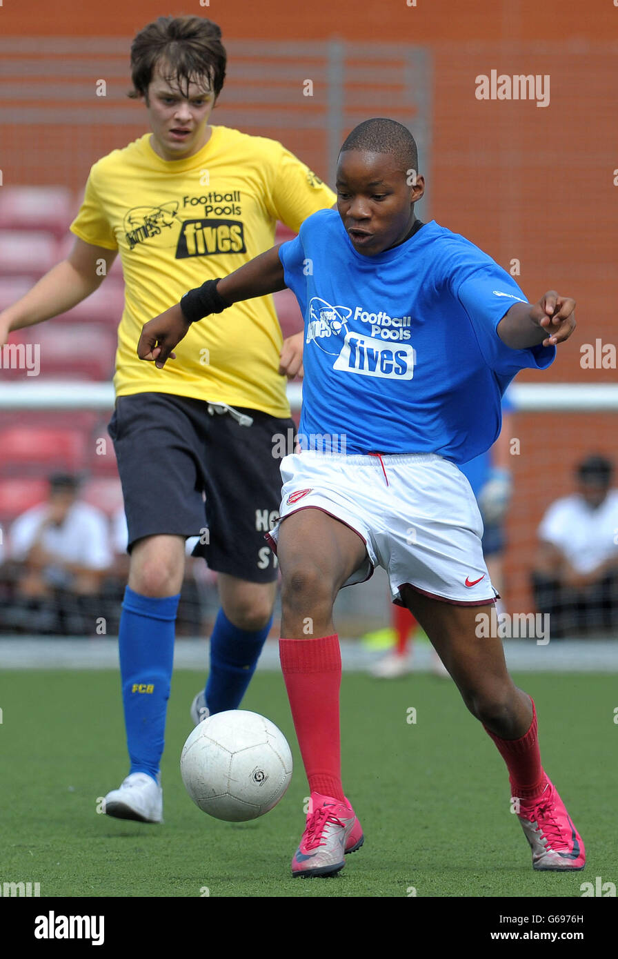 Action in the group stages during the Fast Track Street Games at the ...