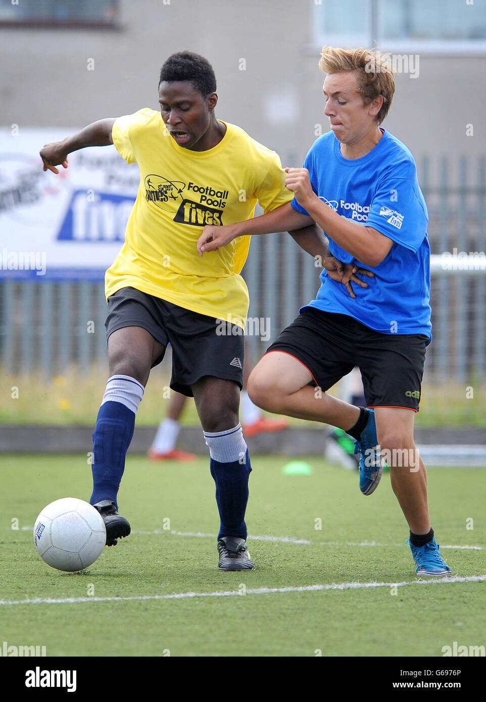 Action in the group stages during the Fast Track Street Games at the ...