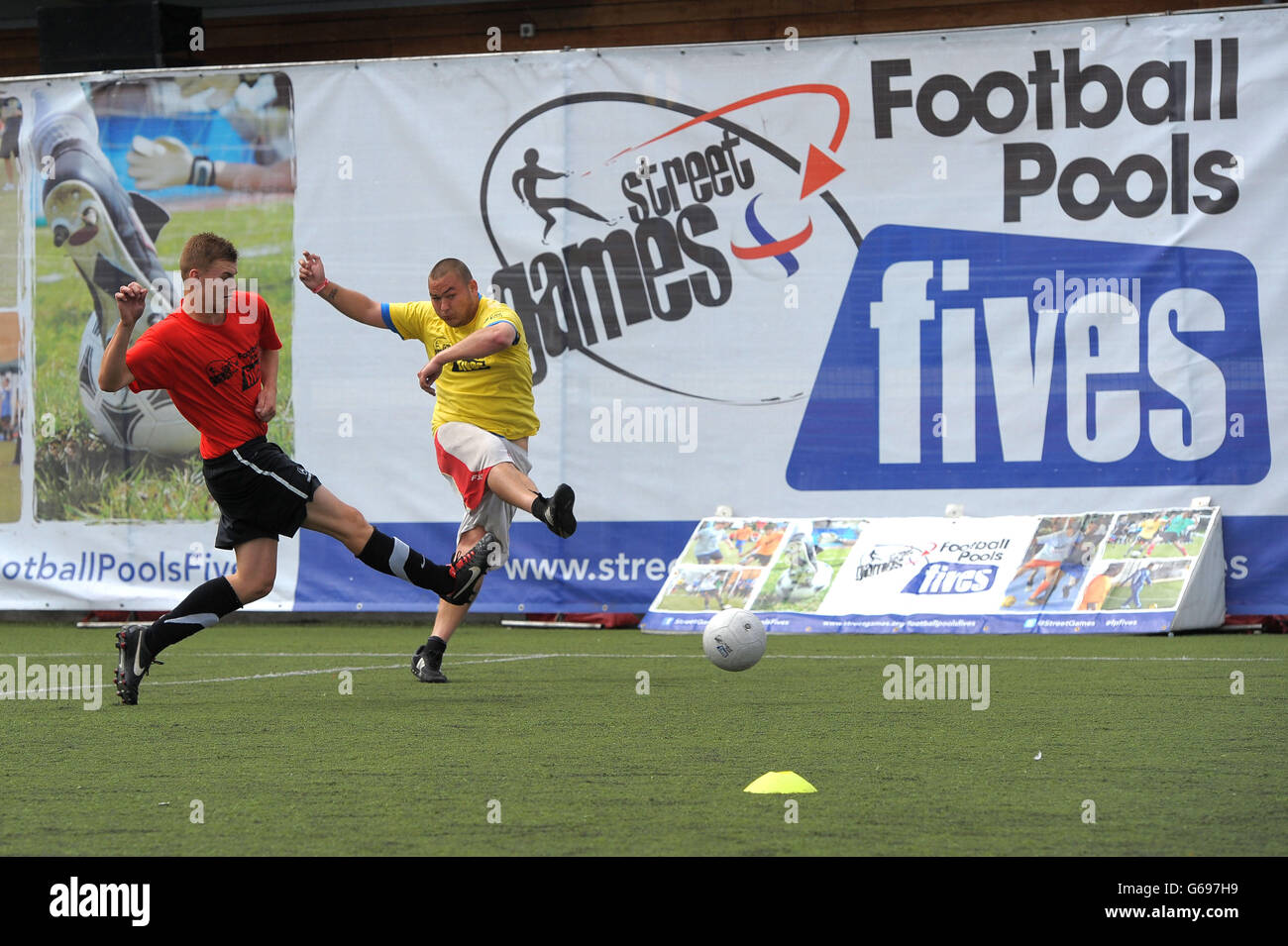 Action in the group stages during the Fast Track Street Games at the ...