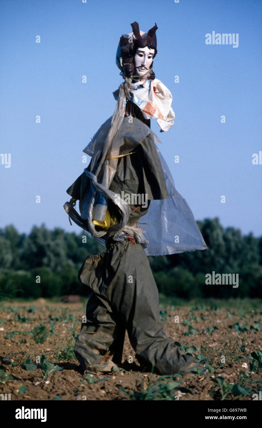 Scarecrow in the English landscape by Colin Garratt Stock Photo - Alamy
