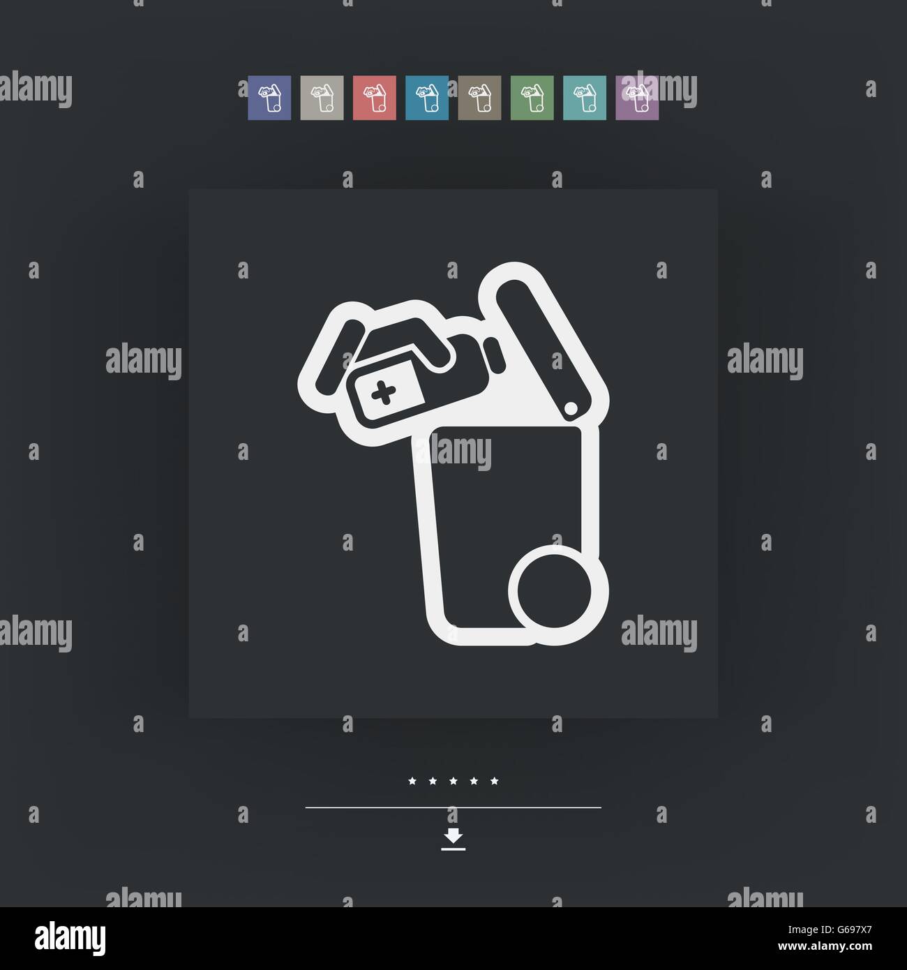 Waste bins flat recycling containers hi-res stock photography and ...