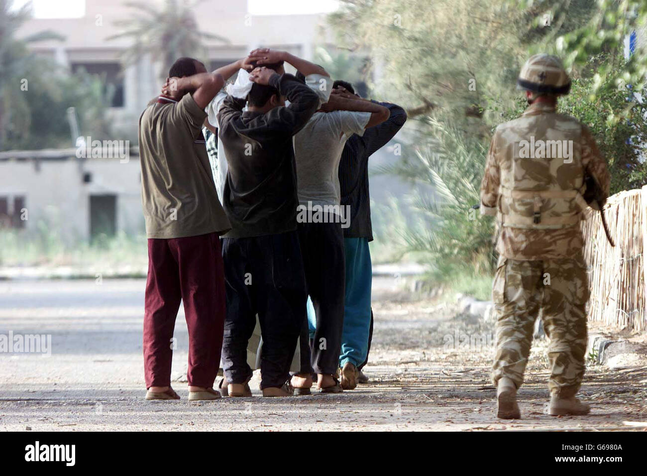 Desert Rats hold-up people in northern region of Basra, Iraq Stock ...