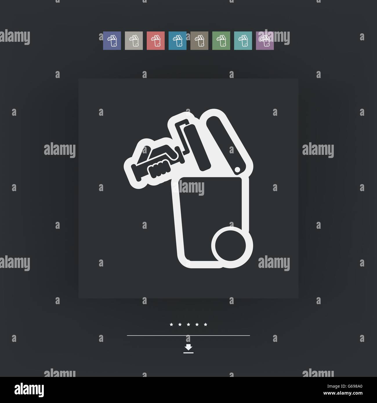 Paint bins Stock Vector Images - Alamy