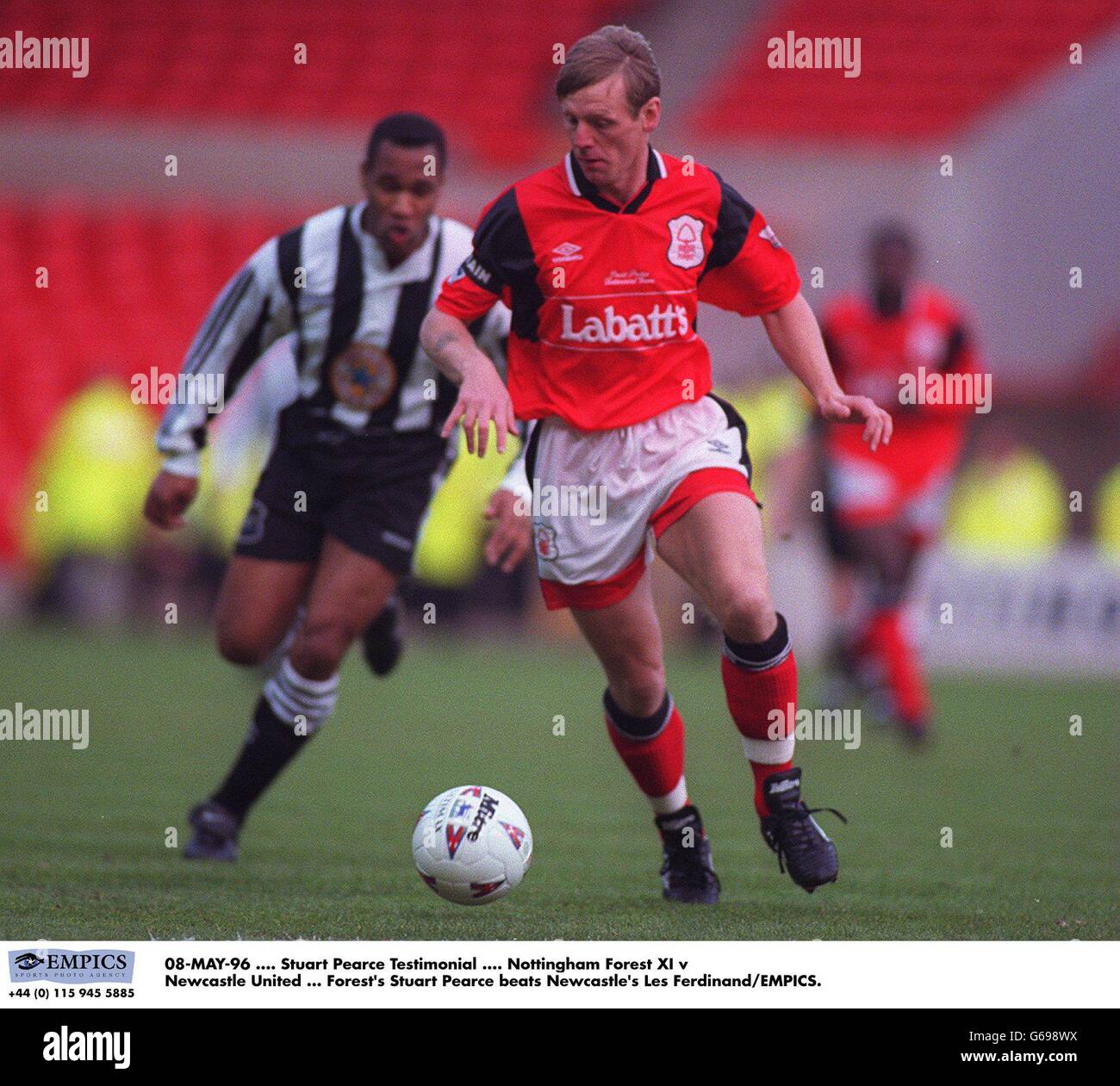 08-MAY-96. Stuart Pearce Testimonial. Nottingham Forest XI v Newcastle ...