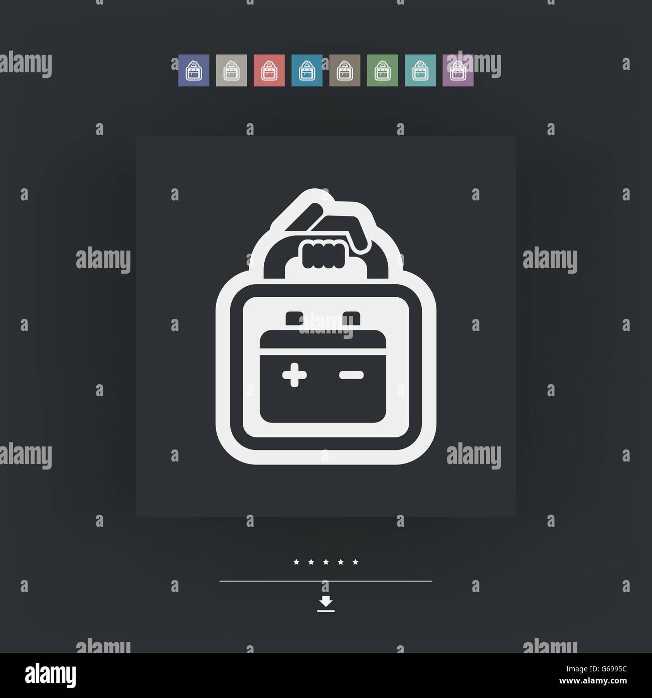 Car battery flat web button Stock Vector Images - Alamy