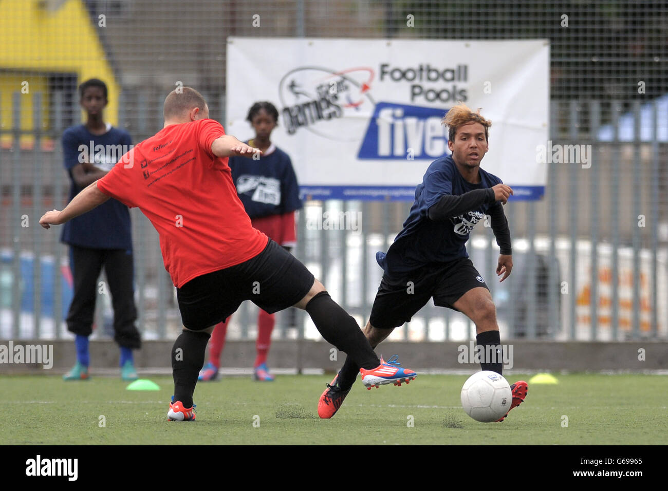 Action in the group stages during the Fast Track StreetGames at the ...