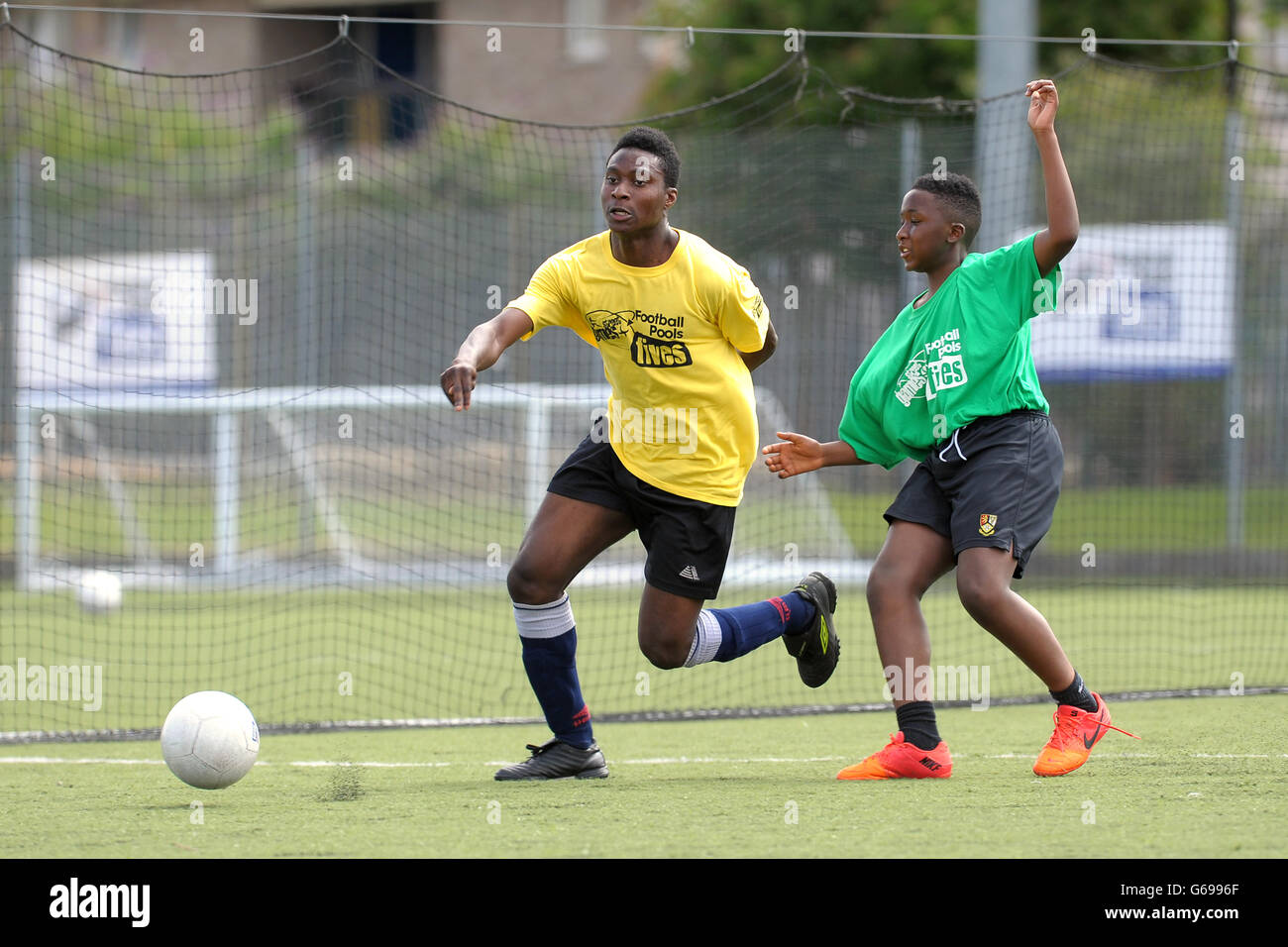 Action in the group stages during the Fast Track StreetGames at the ...