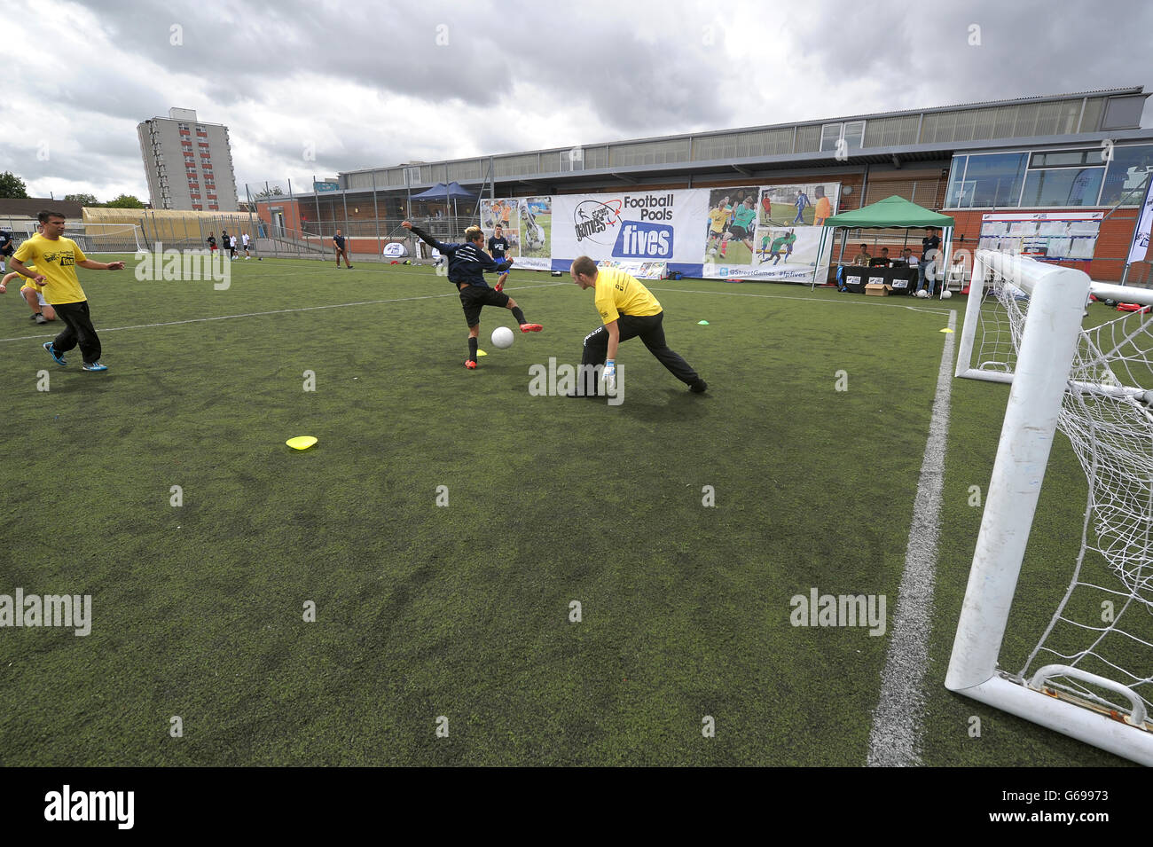 Action in the group stages during the Fast Track StreetGames at the ...