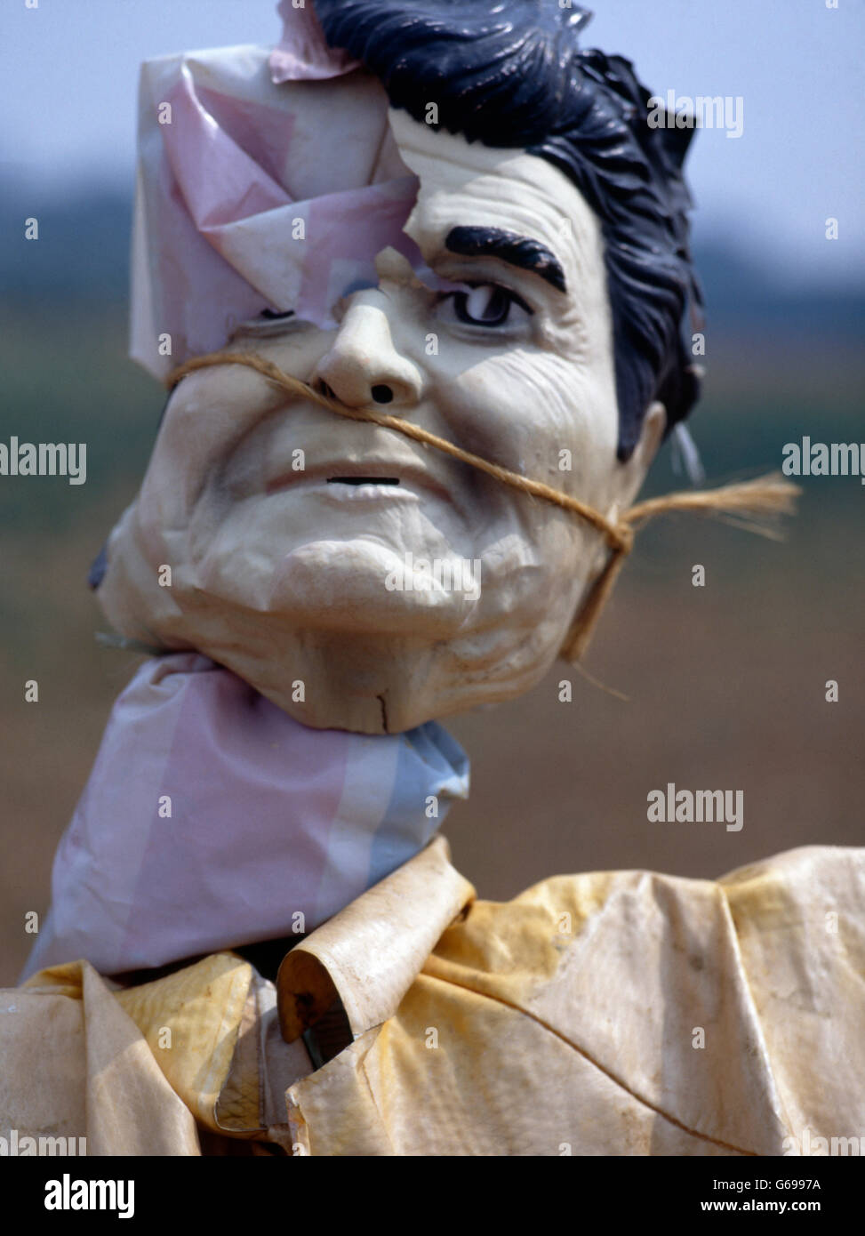 Scarecrow in the English landscape by Colin Garratt Stock Photo - Alamy