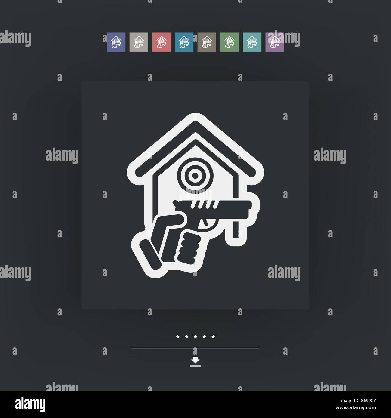 Bullet gun firing Stock Vector Images - Alamy
