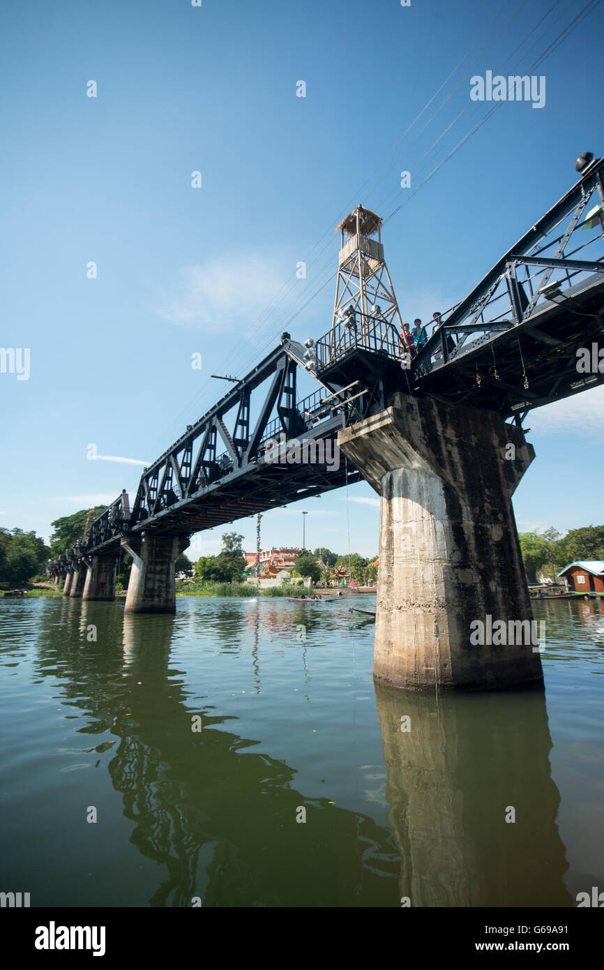 the Death Railway Bridge over the River Kwai of the Burma-Thailand ...