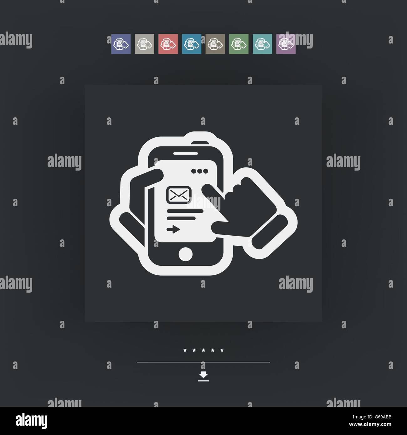 Smartphone icon. Send mail Stock Vector Image & Art - Alamy