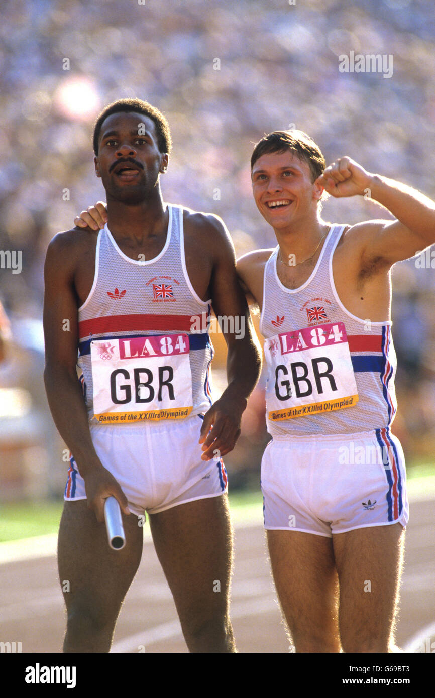 Athletics - Los Angeles Olympic Games 1984 - Men's 4 x 400m Relay Stock ...