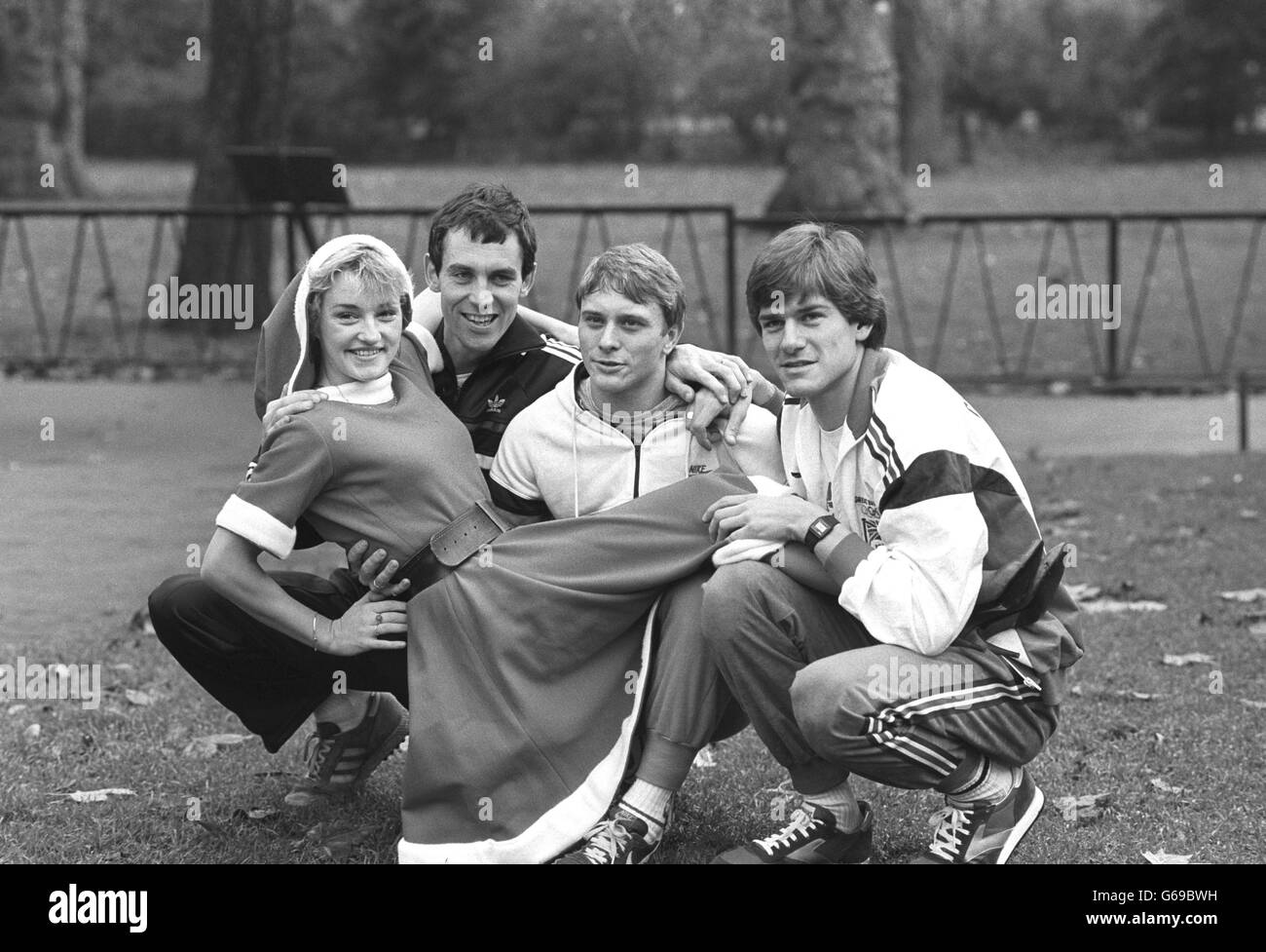 (From left) Athletes Julian Goater (Shaftsbury Harriers), Tim Hutchings ...