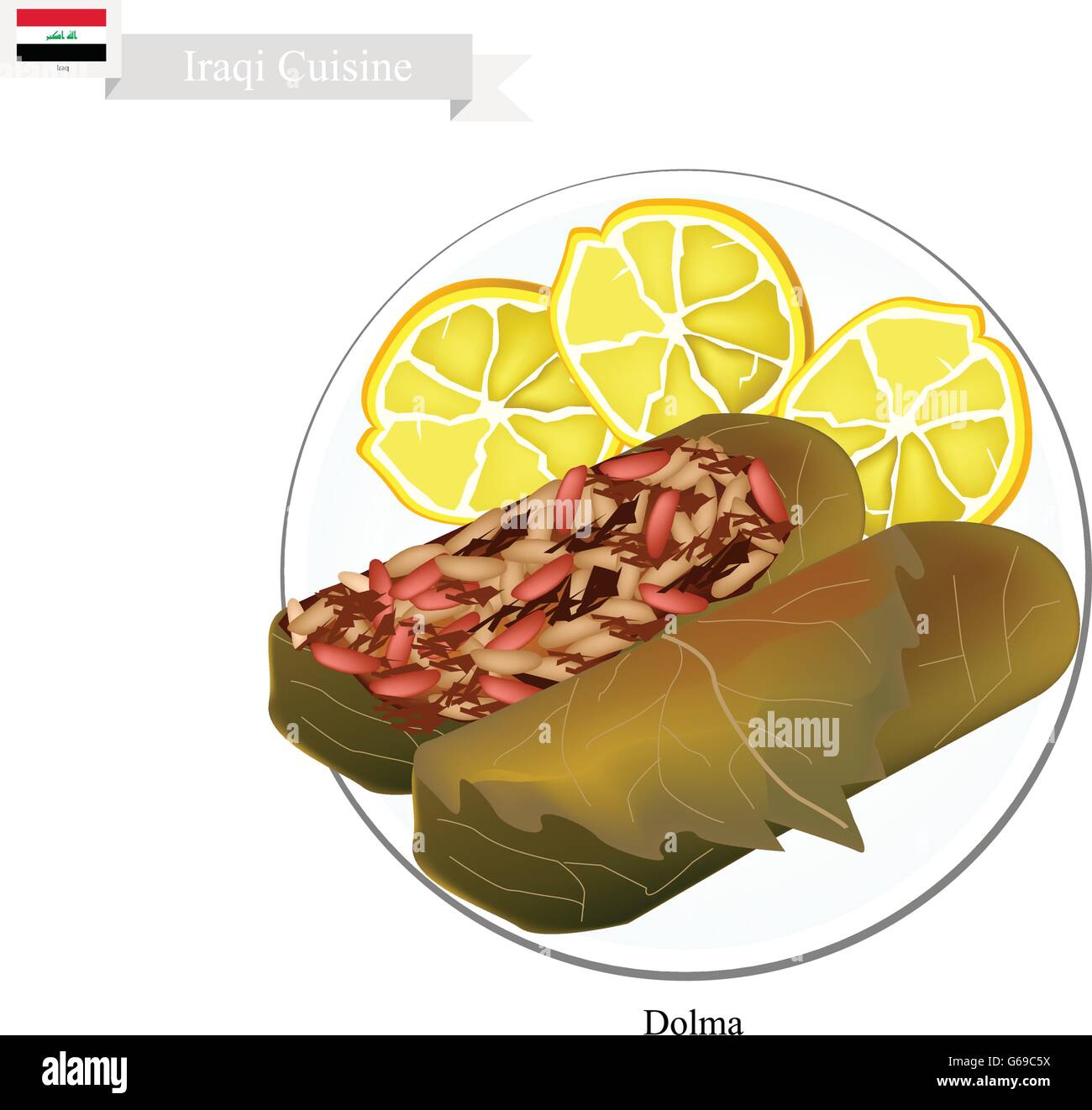 Wrapped dolma Stock Vector Images - Alamy