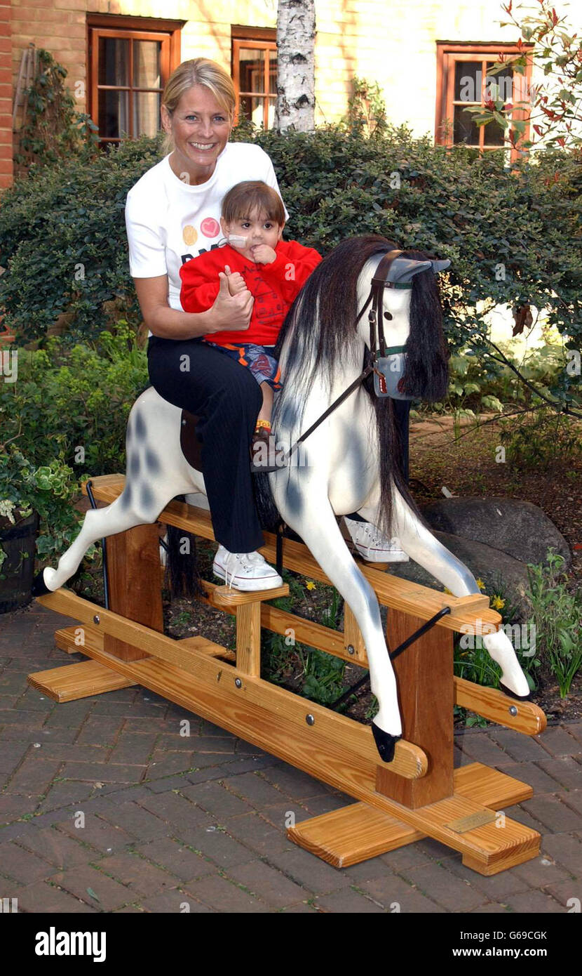 Ulrika Jonsson with 2 and a half year old Harry Simmons at Ronald ...