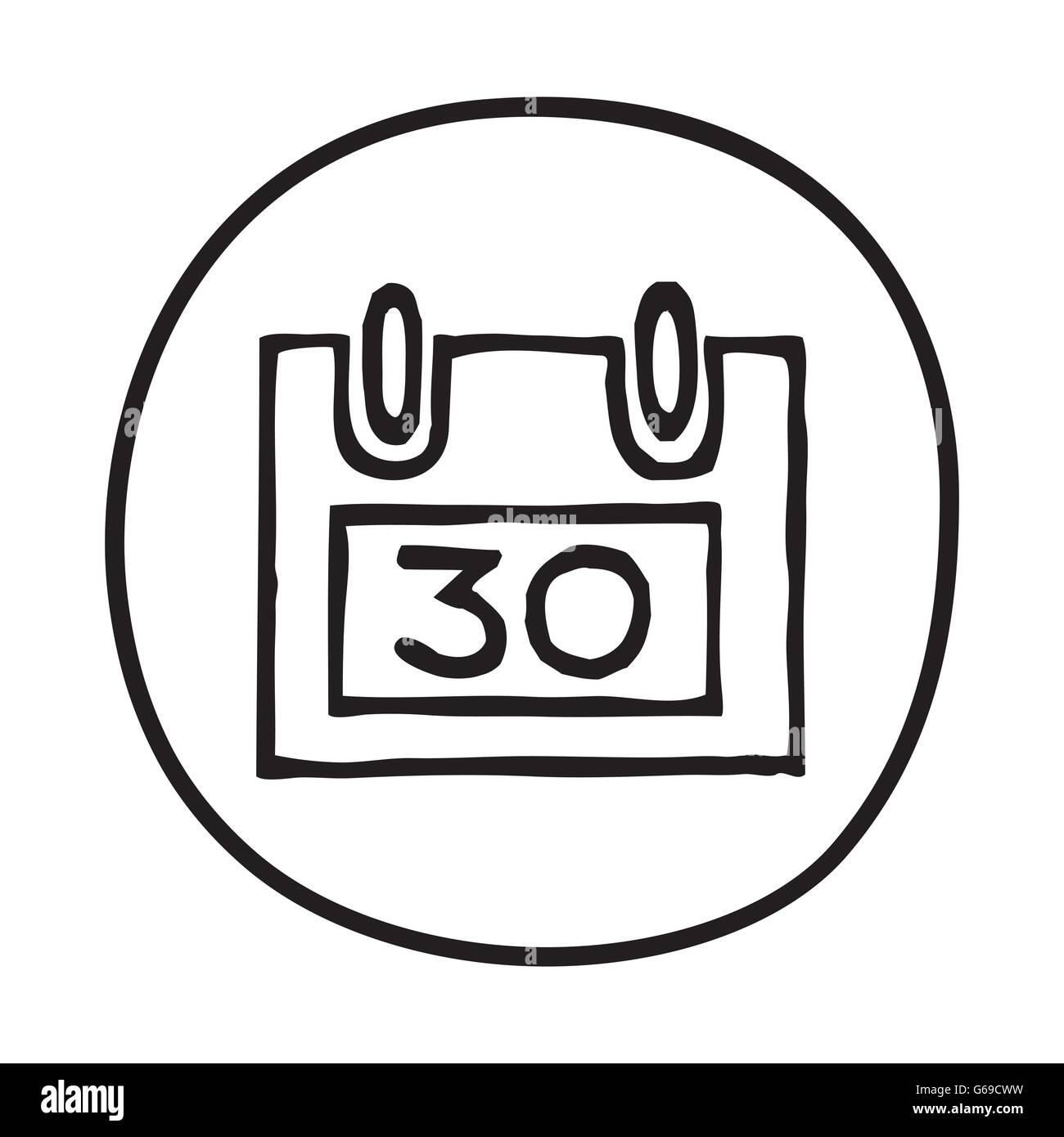 Doodle Calendar icon Stock Vector Image & Art - Alamy