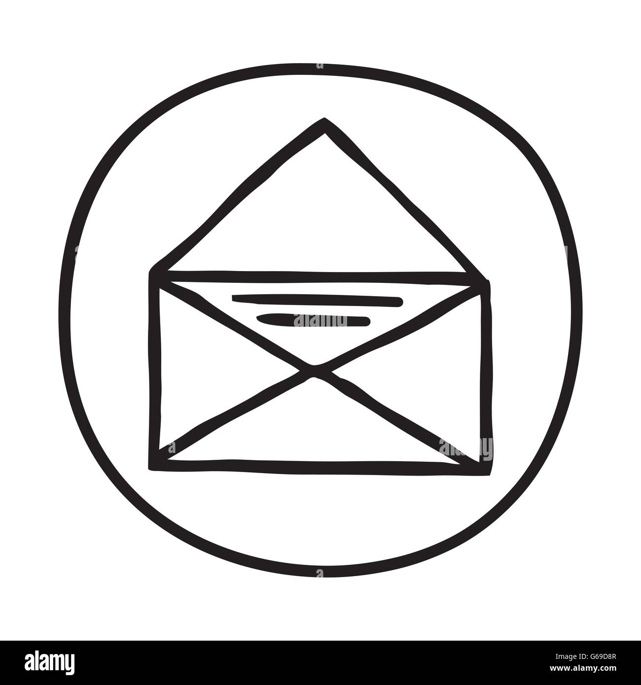 Doodle Email icon Stock Vector Image & Art - Alamy